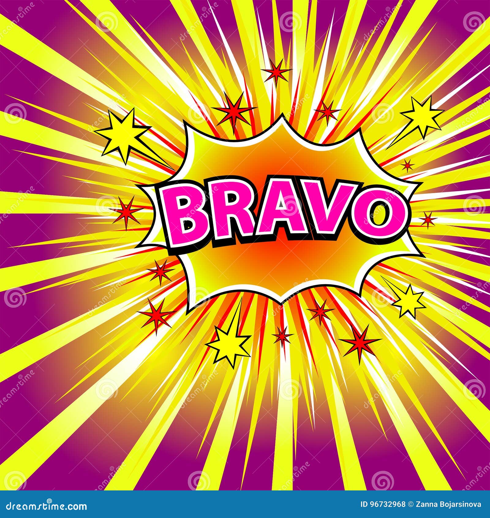 BRAVO! Humorbokexplosion vektor illustrationer. Illustration av ...