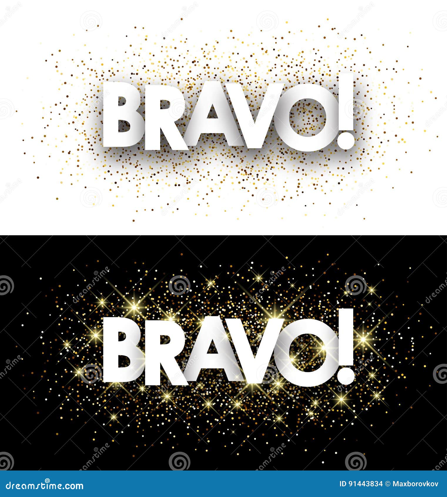 Bravo paper banner. stock vector. Illustration of event - 91443834