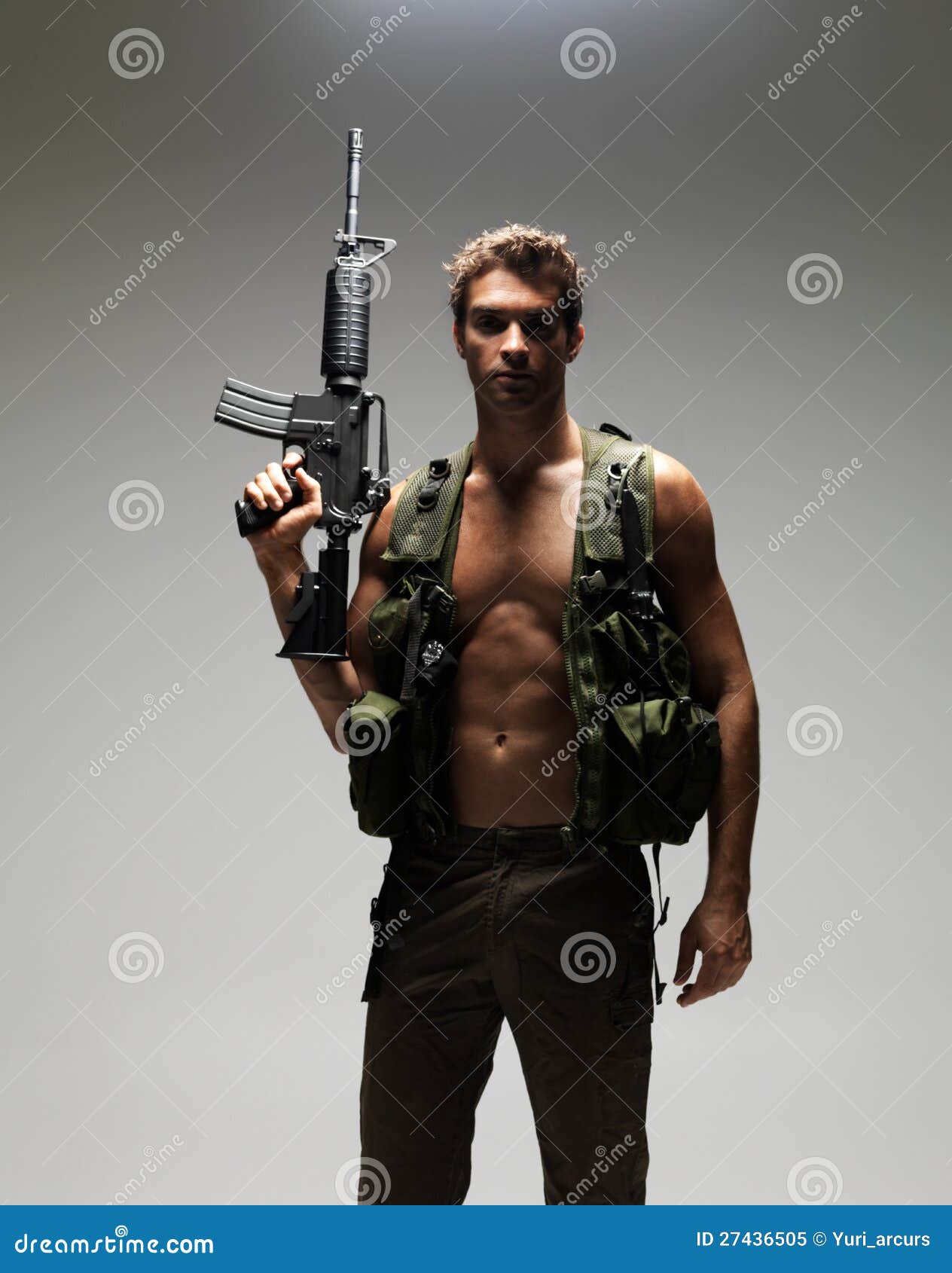 Brawny and brave stock image. Image of bulletproof, holding - 27436505