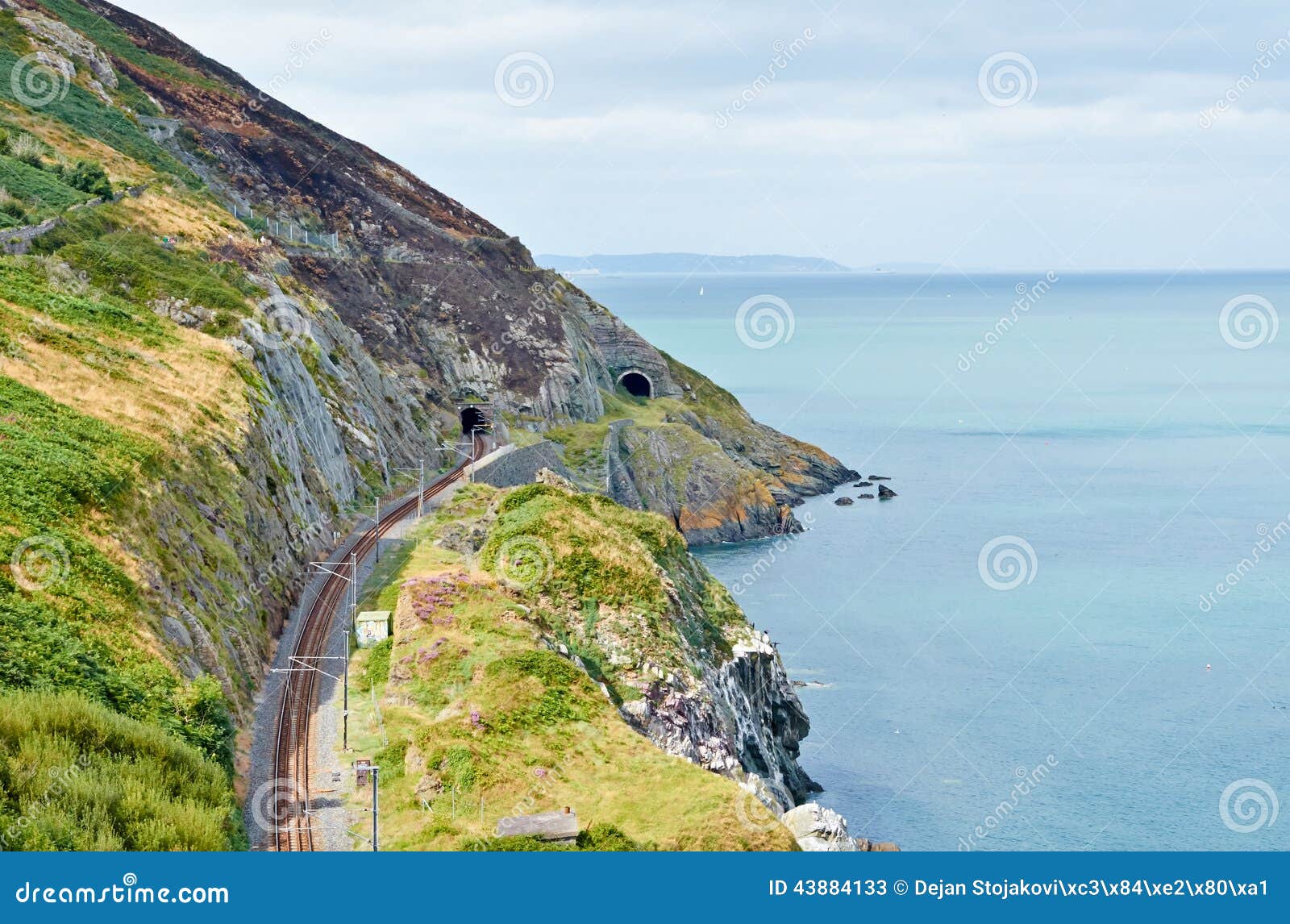 Bray Cliff Walk stock image. Image of brightly, northern - 43884133