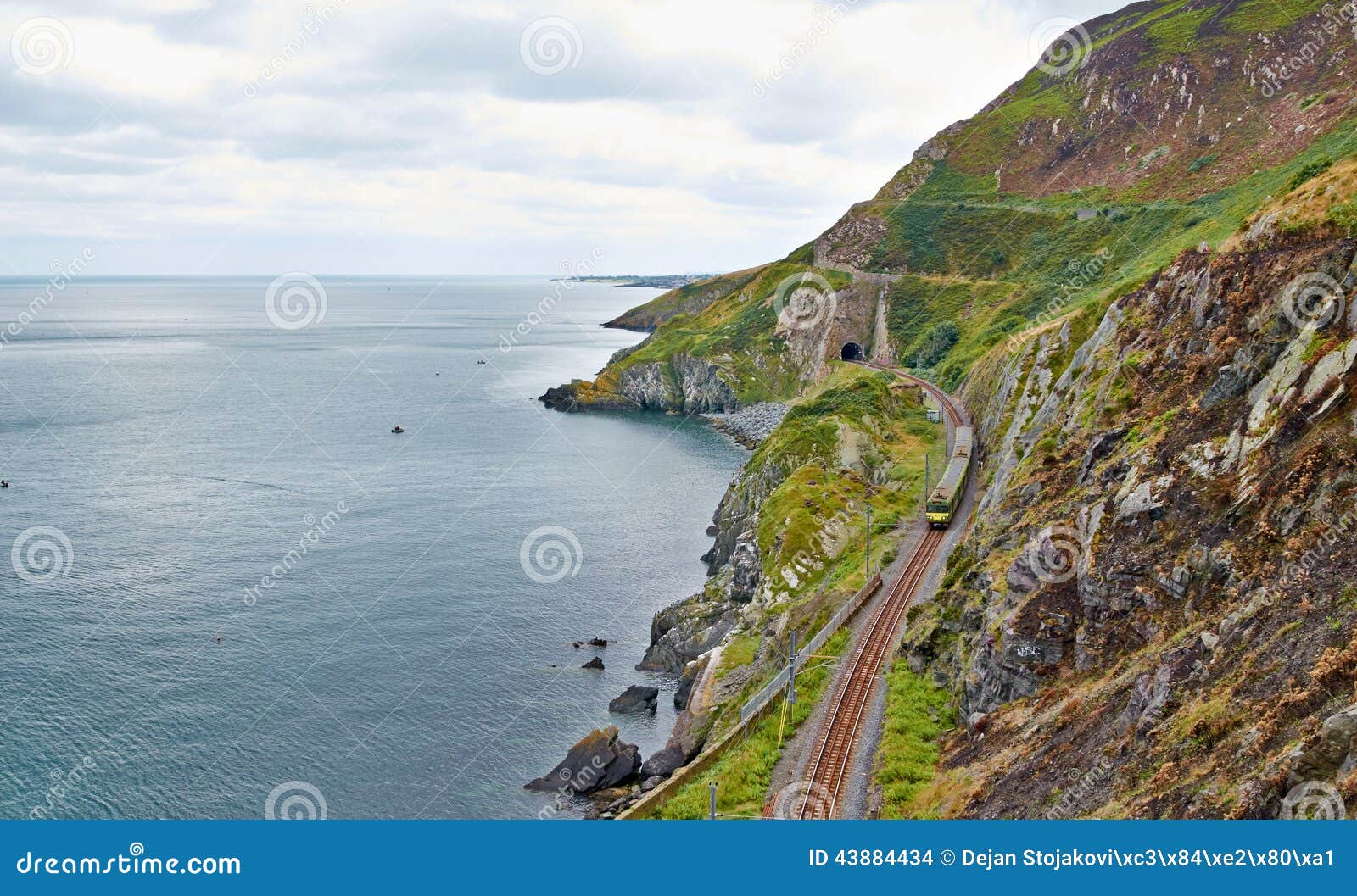 Bray Cliff Walk stock photo. Image of coastline, brightly - 43884434