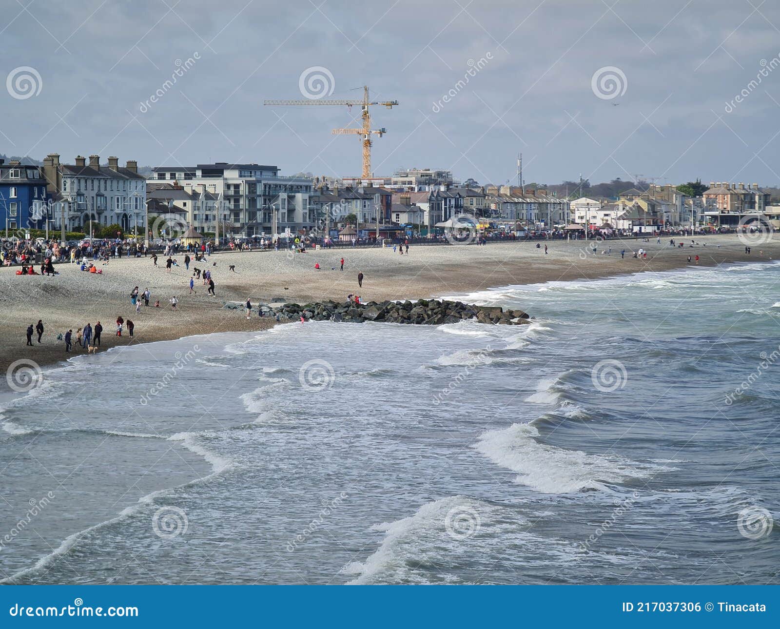 Bray Village Seen from Above.Ireland Editorial Photo - Image of channel ...