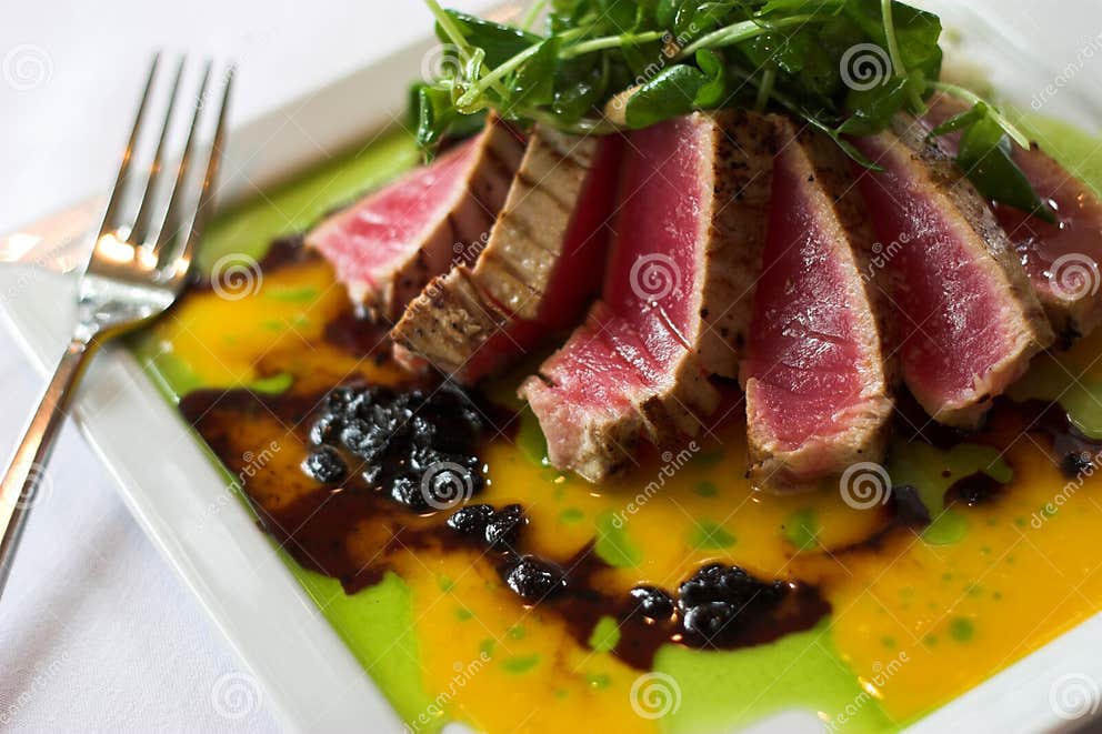 Brazed raw tuna stock image. Image of shishimi, passionfruit - 1973455