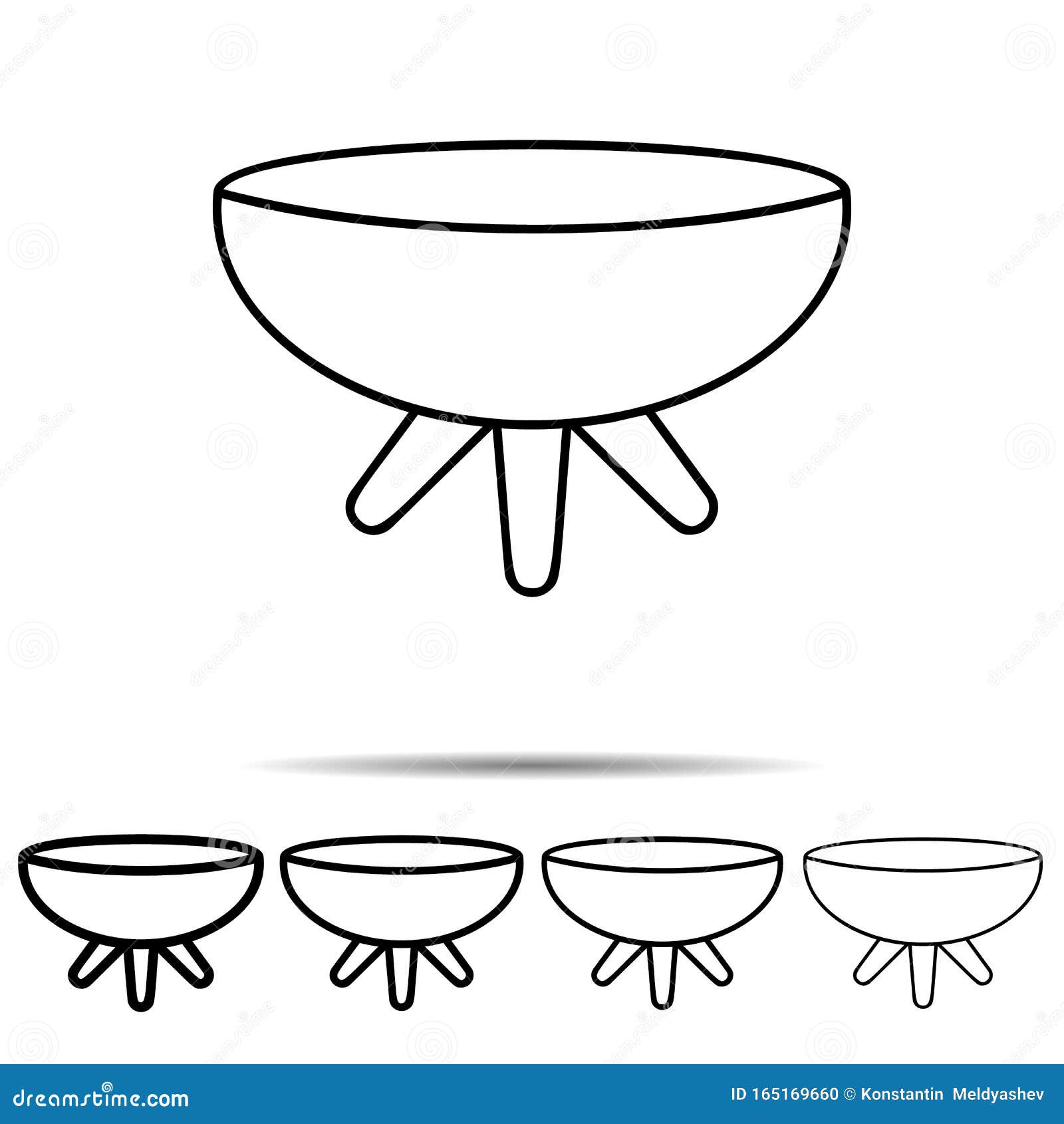 Brazier Icon in Different Shapes. Simple Thin Line, Outline Vector of ...