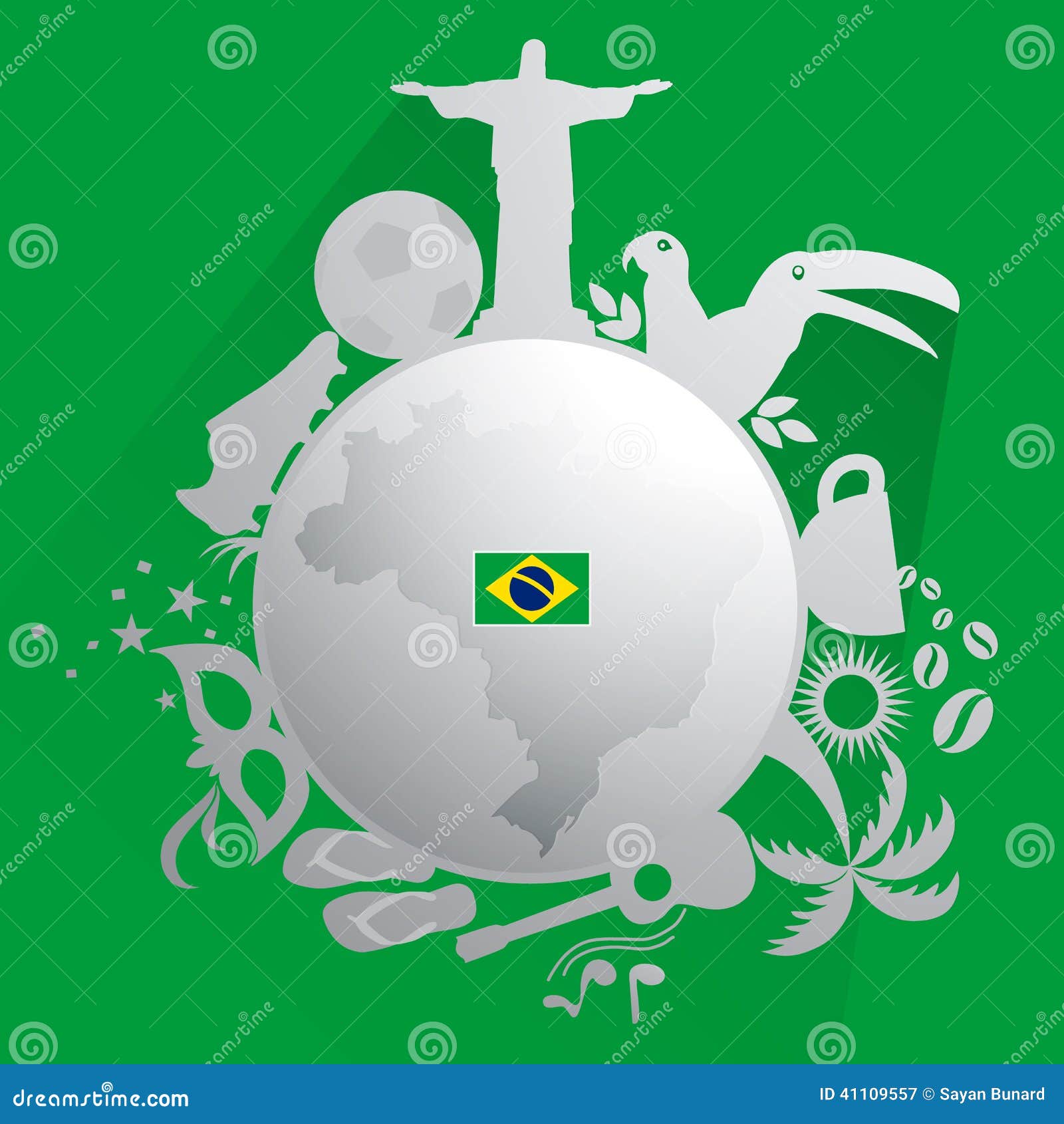 Brazil background stock vector. Illustration of template - 41109557