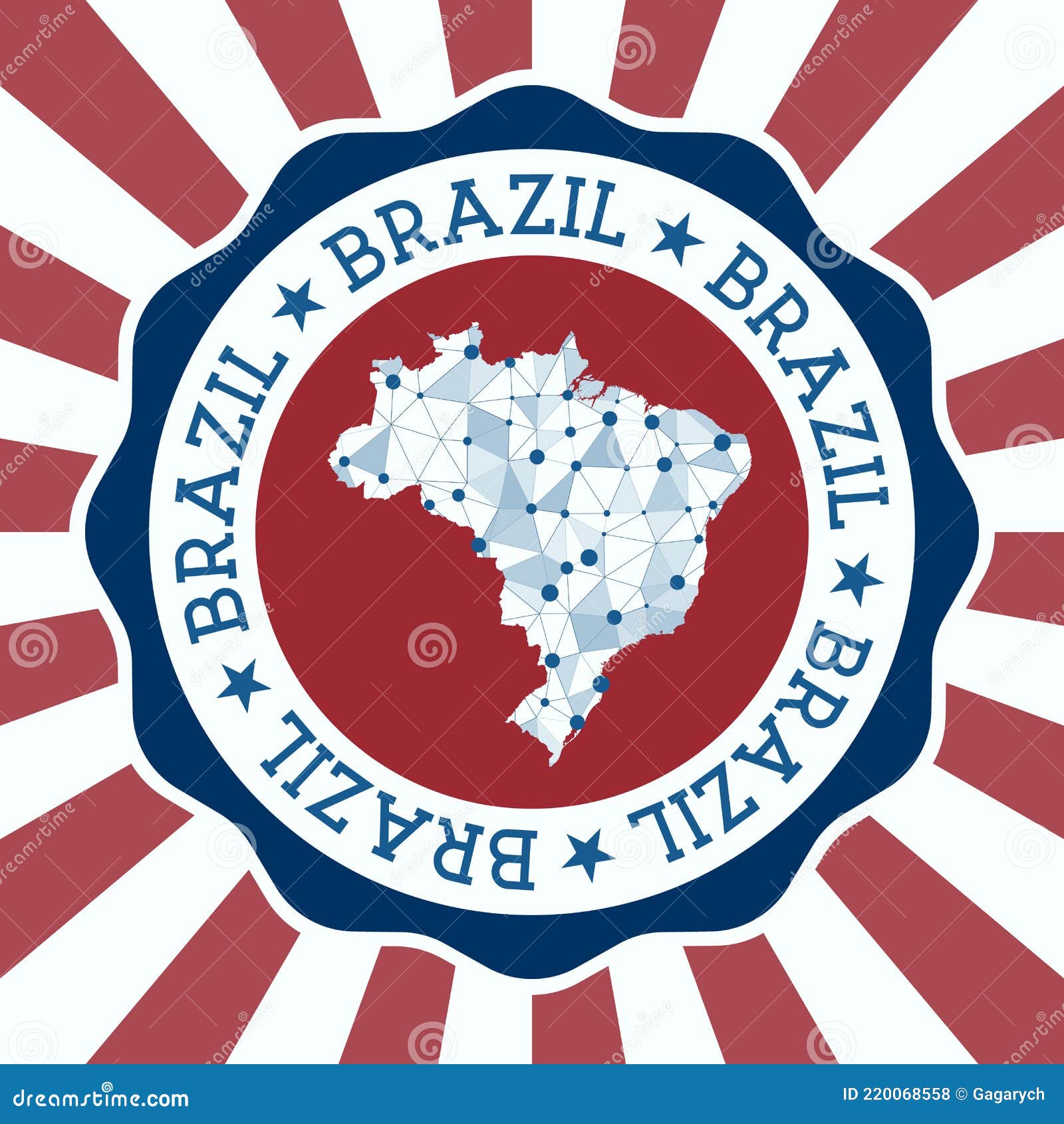 Brazil Badge. stock vector. Illustration of america - 220068558
