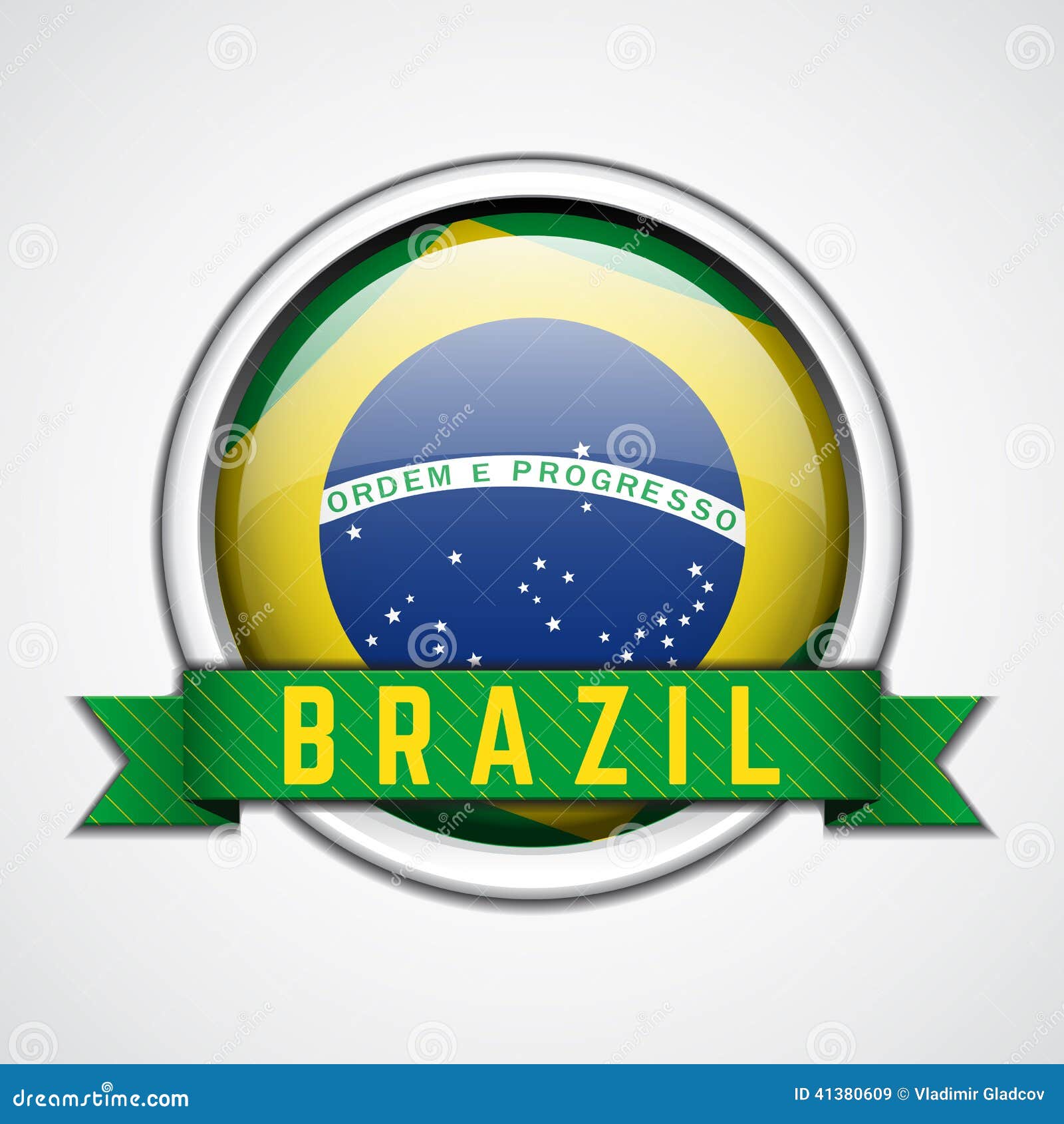 Brazil Badge. Vector Illustration Stock Vector - Illustration of glossy ...