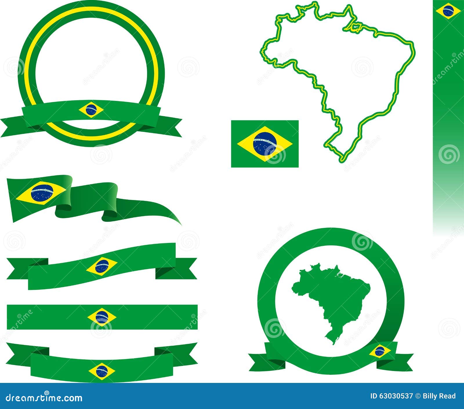 Brazil Banner Set stock vector. Illustration of buttons - 63030537