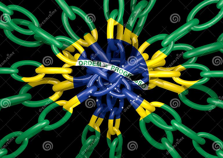 Brazil Chained stock illustration. Illustration of demolition - 62318871