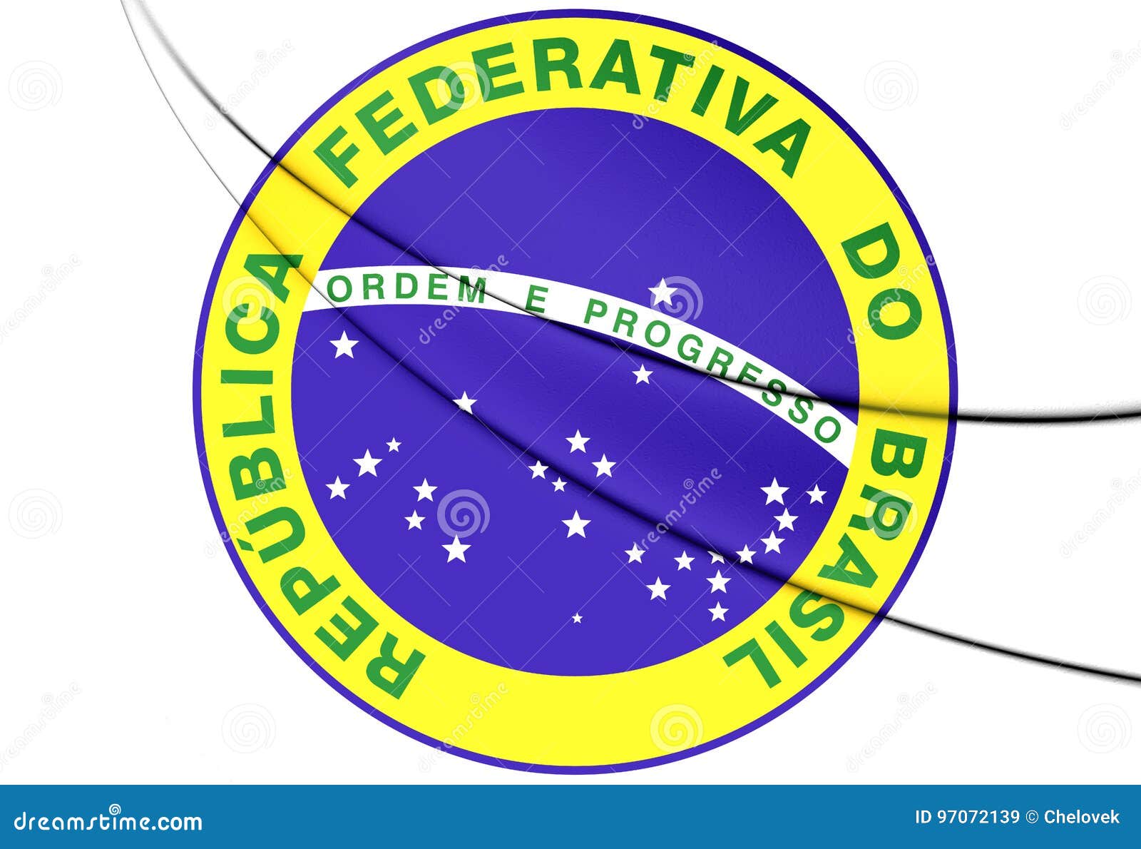 Brazil Coat of Arms. stock illustration. Illustration of curve - 97072139