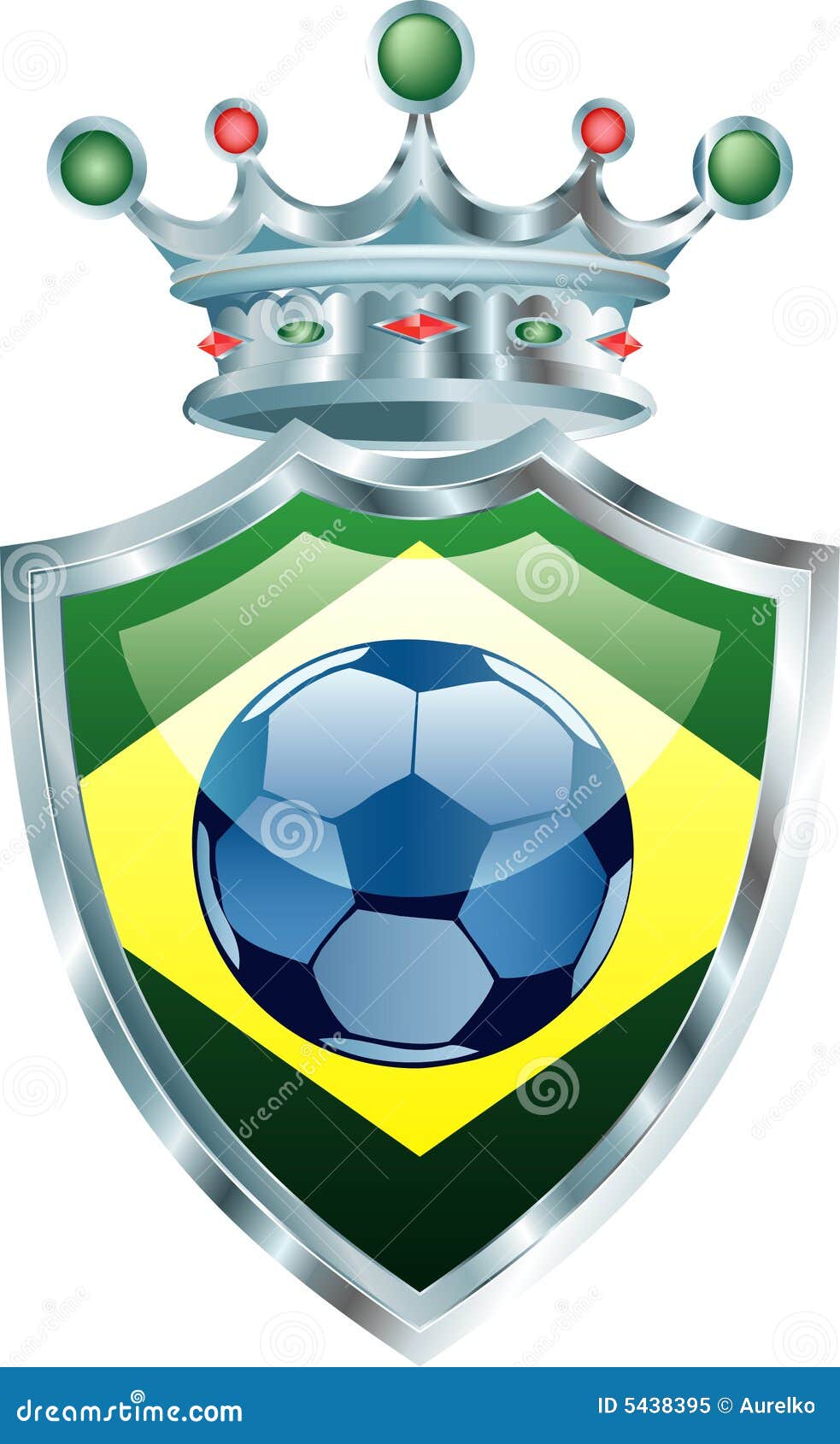 Brazil crown stock vector. Illustration of club, emblem - 5438395