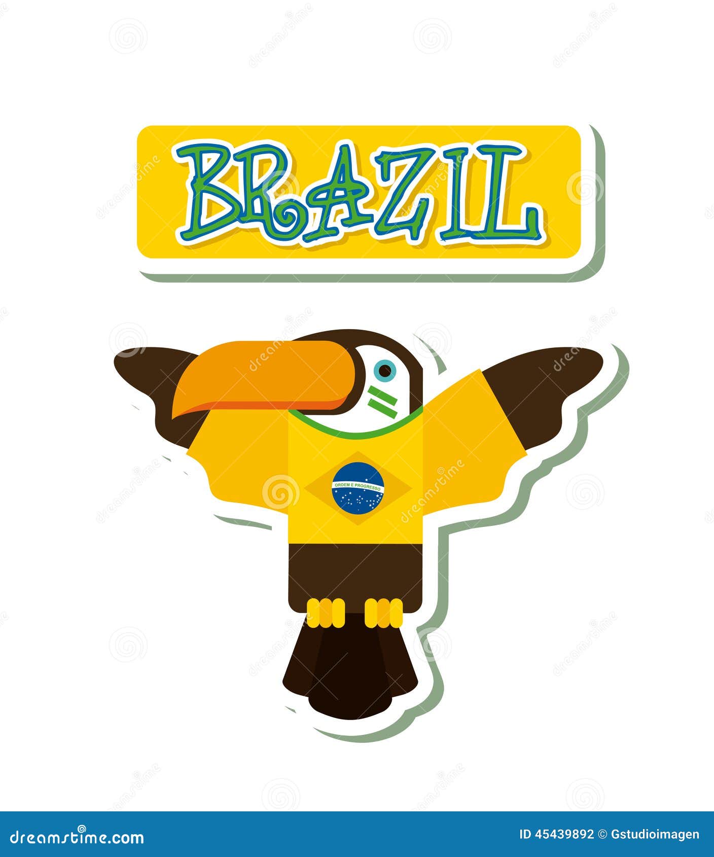 Brazil design stock vector. Illustration of isolated - 45439892