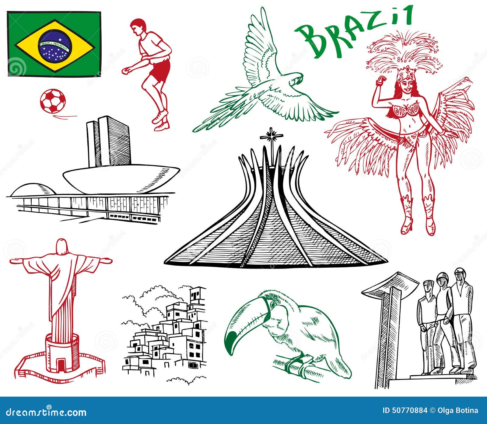 Brazil stock vector. Illustration of congress, monument - 50770884