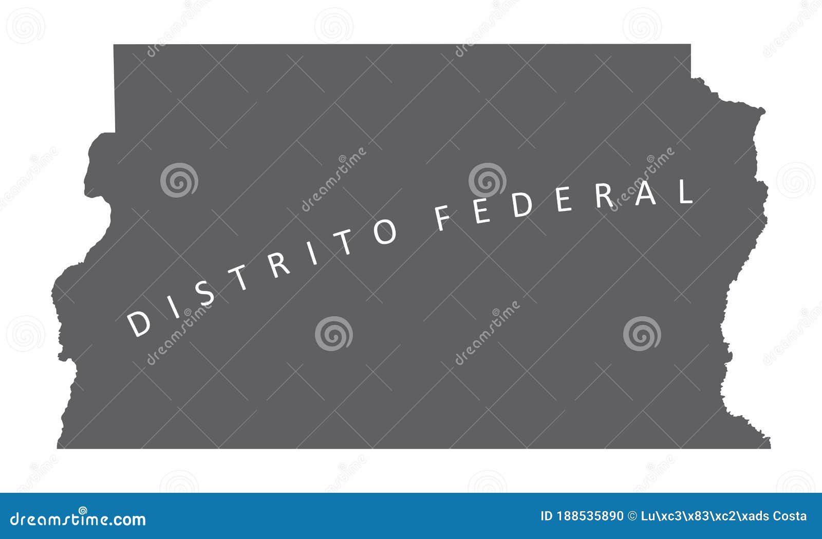 Brazil Federal District Map Stock Illustration - Illustration of grey ...