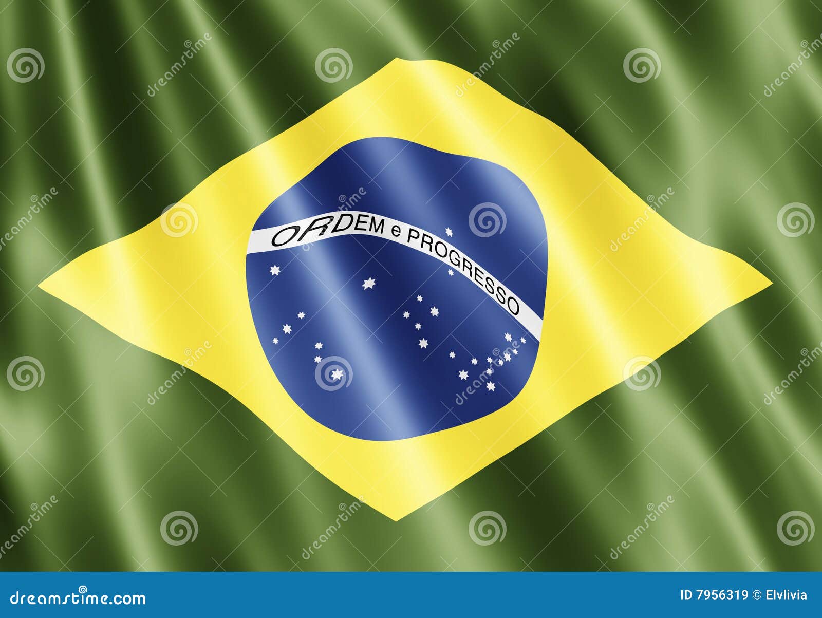 Brazil Flag stock illustration. Illustration of flag, country - 7956319