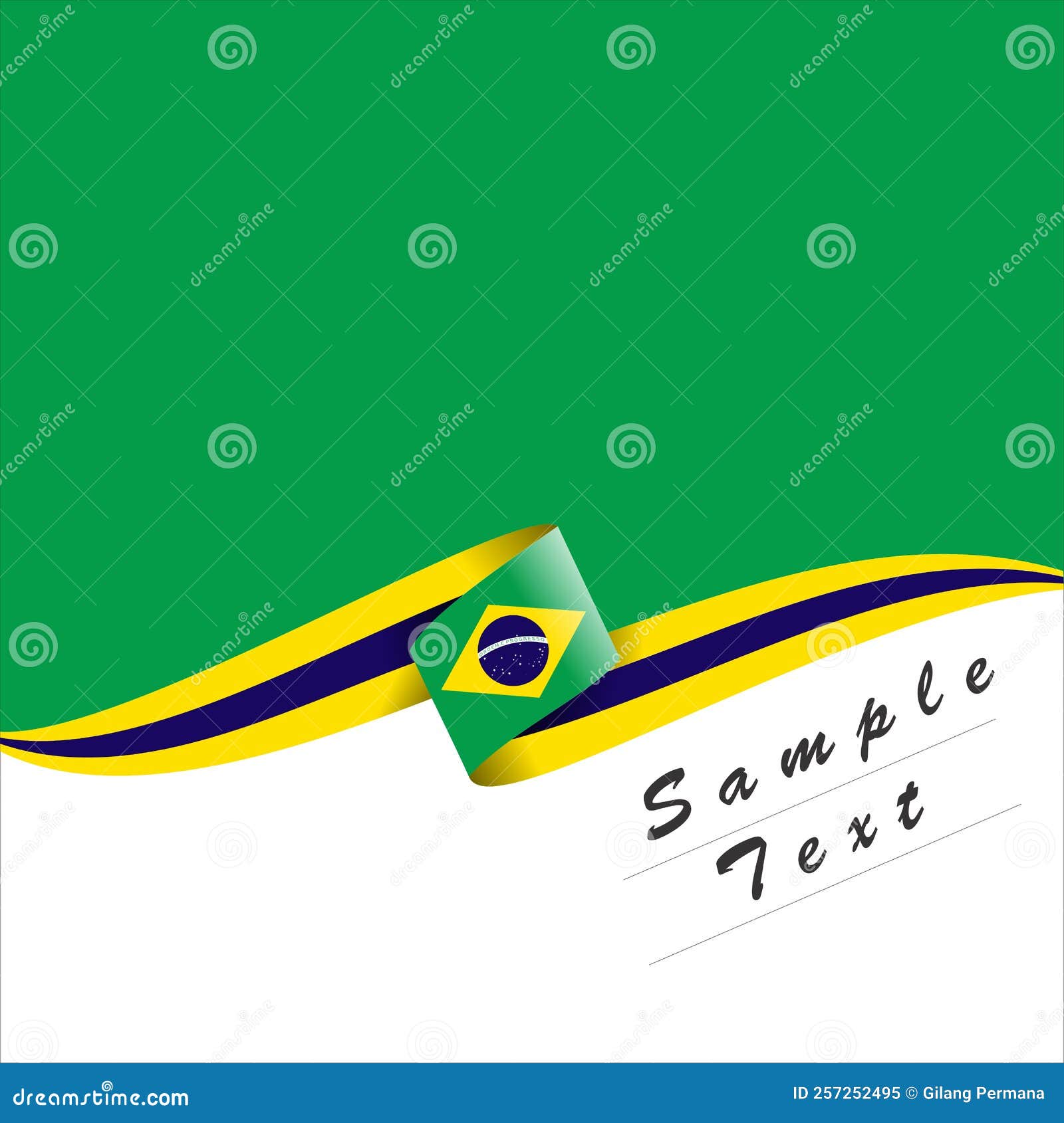 Brazil flag stock vector. Illustration of design, world - 257252495
