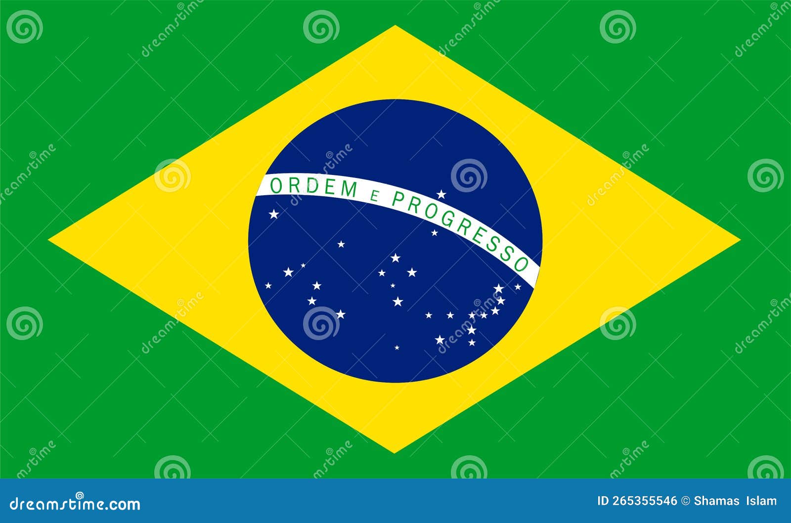 Brazil Flag Design Vector stock vector. Illustration of isolated ...