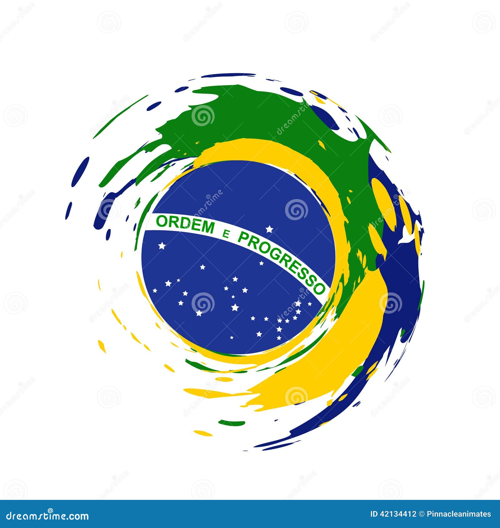 Brazil flag design stock vector. Illustration of design - 42134412