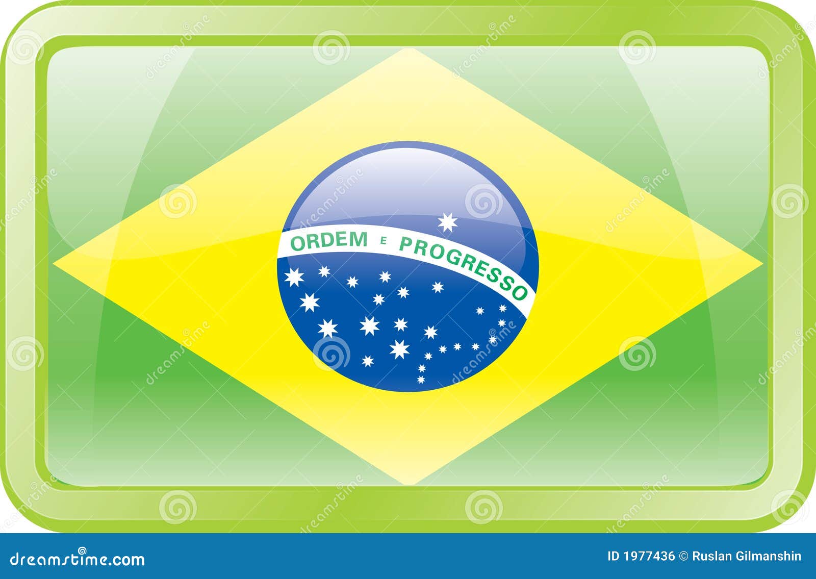 Brazil Flag Icon stock vector. Illustration of cool, design - 1977436