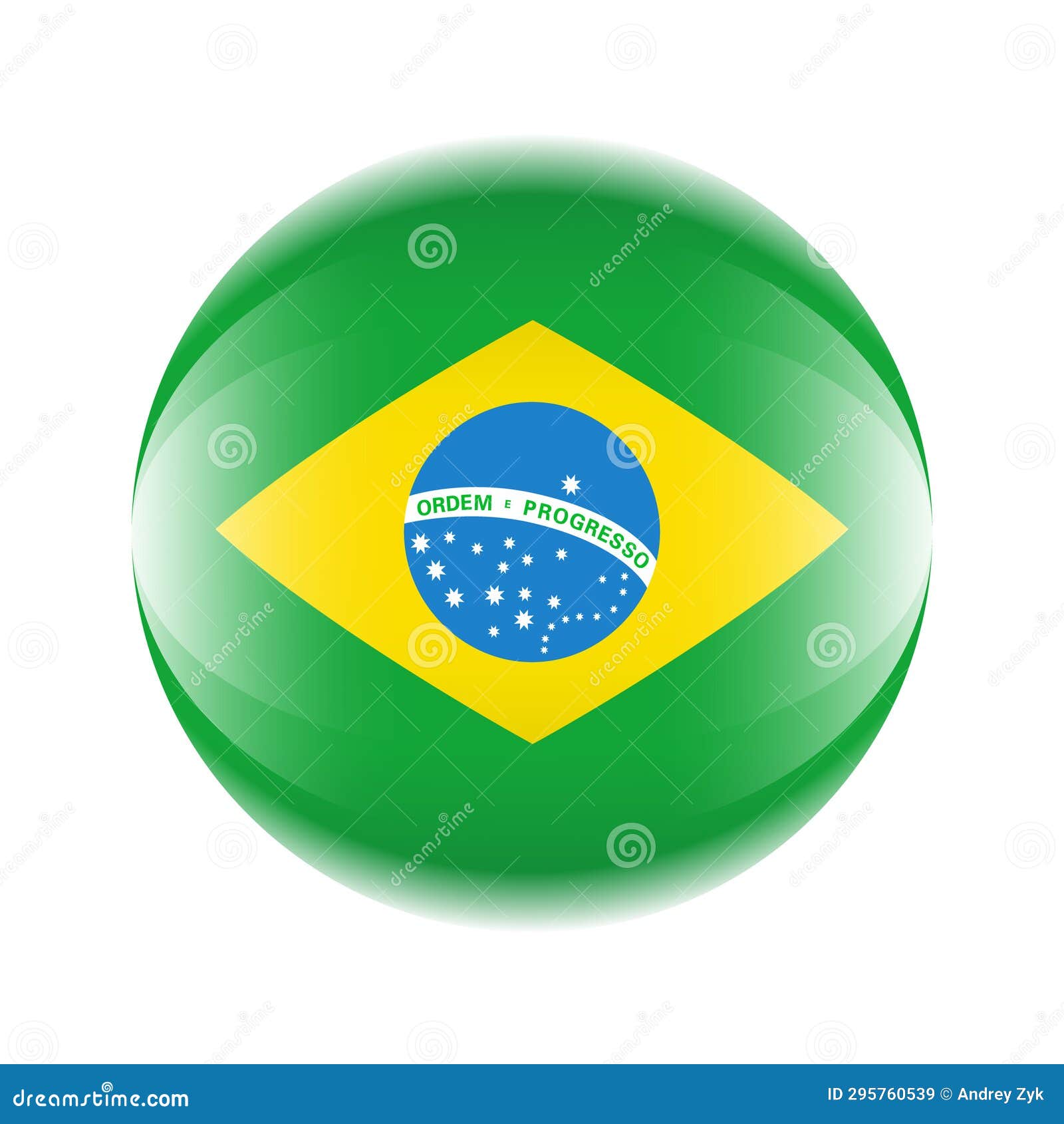 Brazil flag icon in the stock vector. Illustration of nation - 295760539