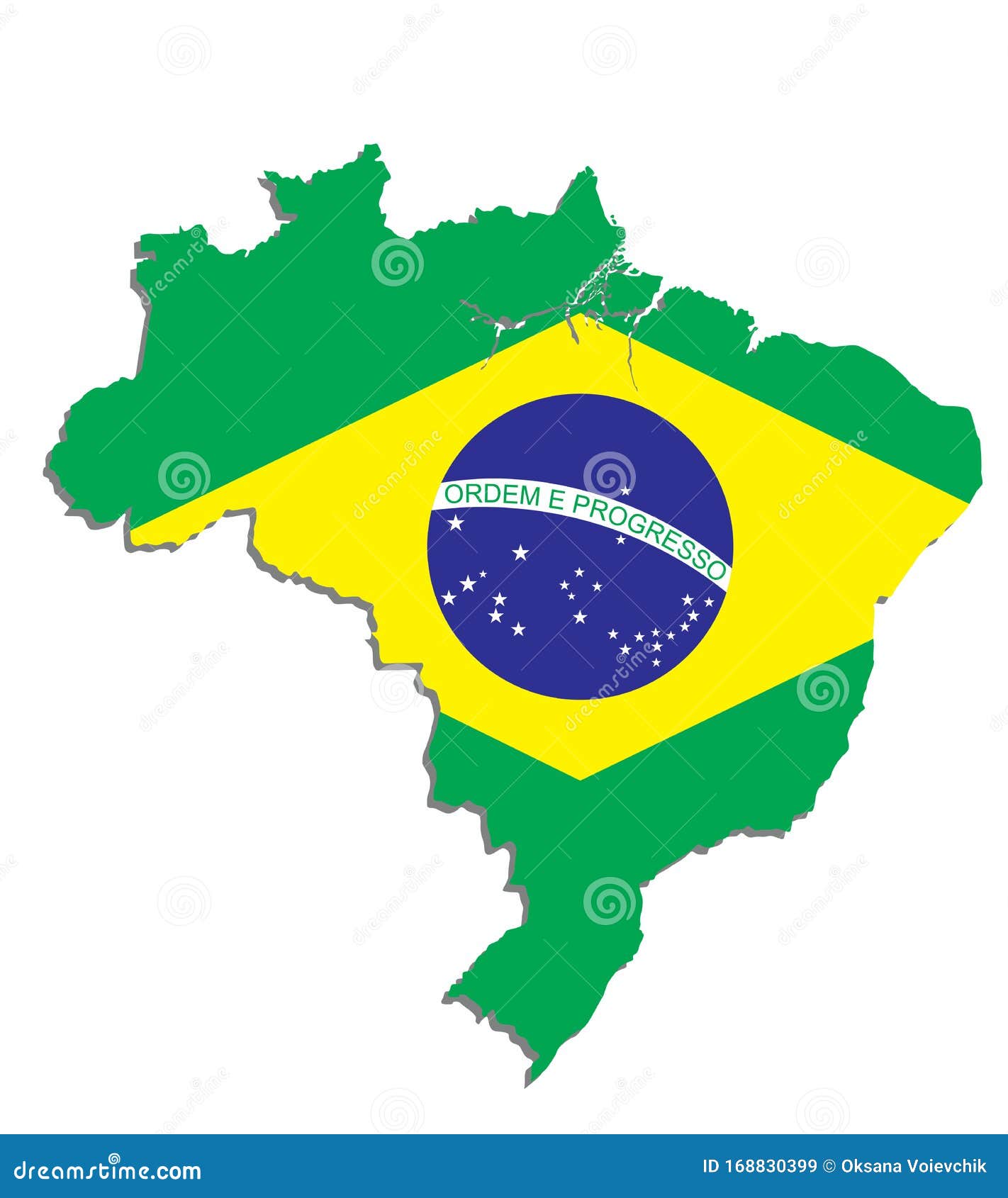 Brazil flag map stock vector. Illustration of cartography - 168830399