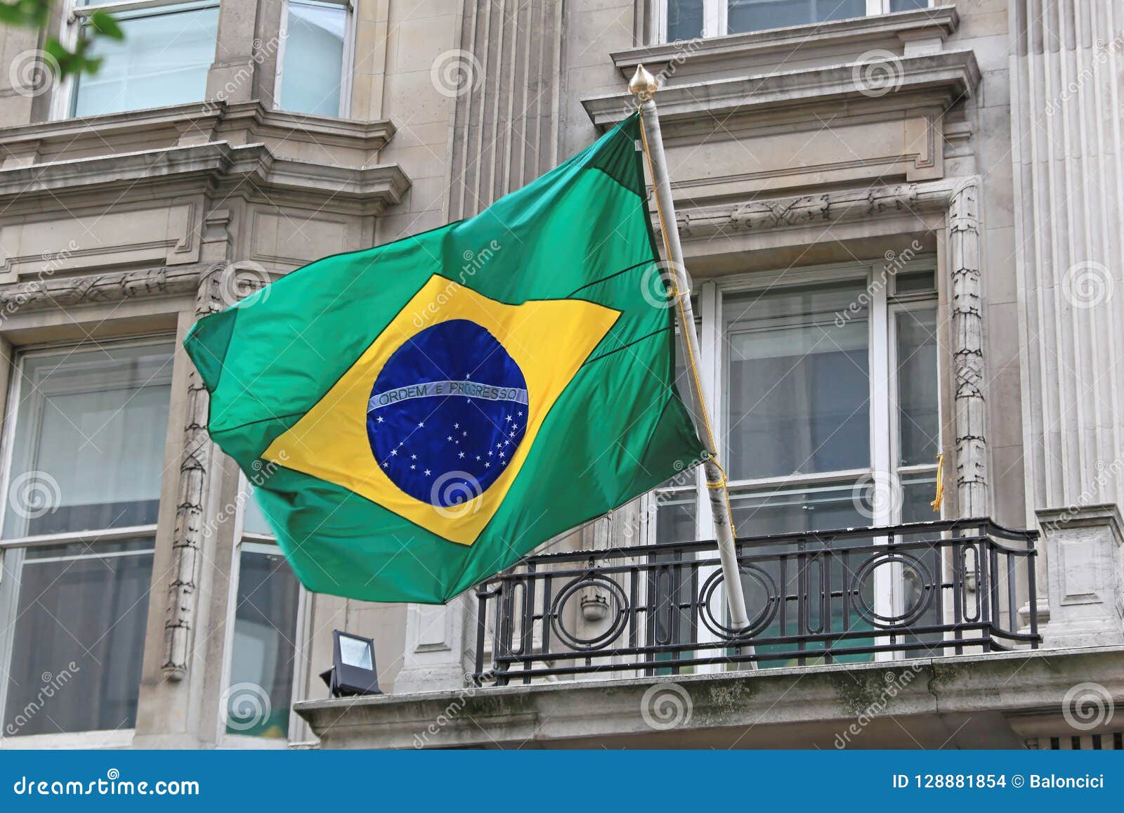 Brazil Flag stock photo. Image of outdoor, national - 128881854