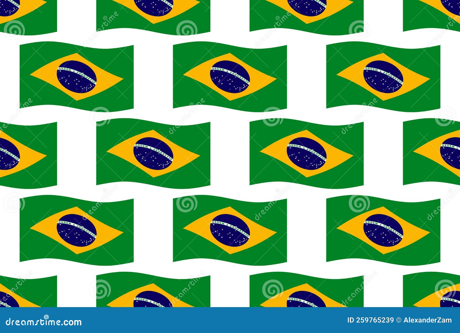 Brazil flag pattern stock vector. Illustration of starry - 259765239