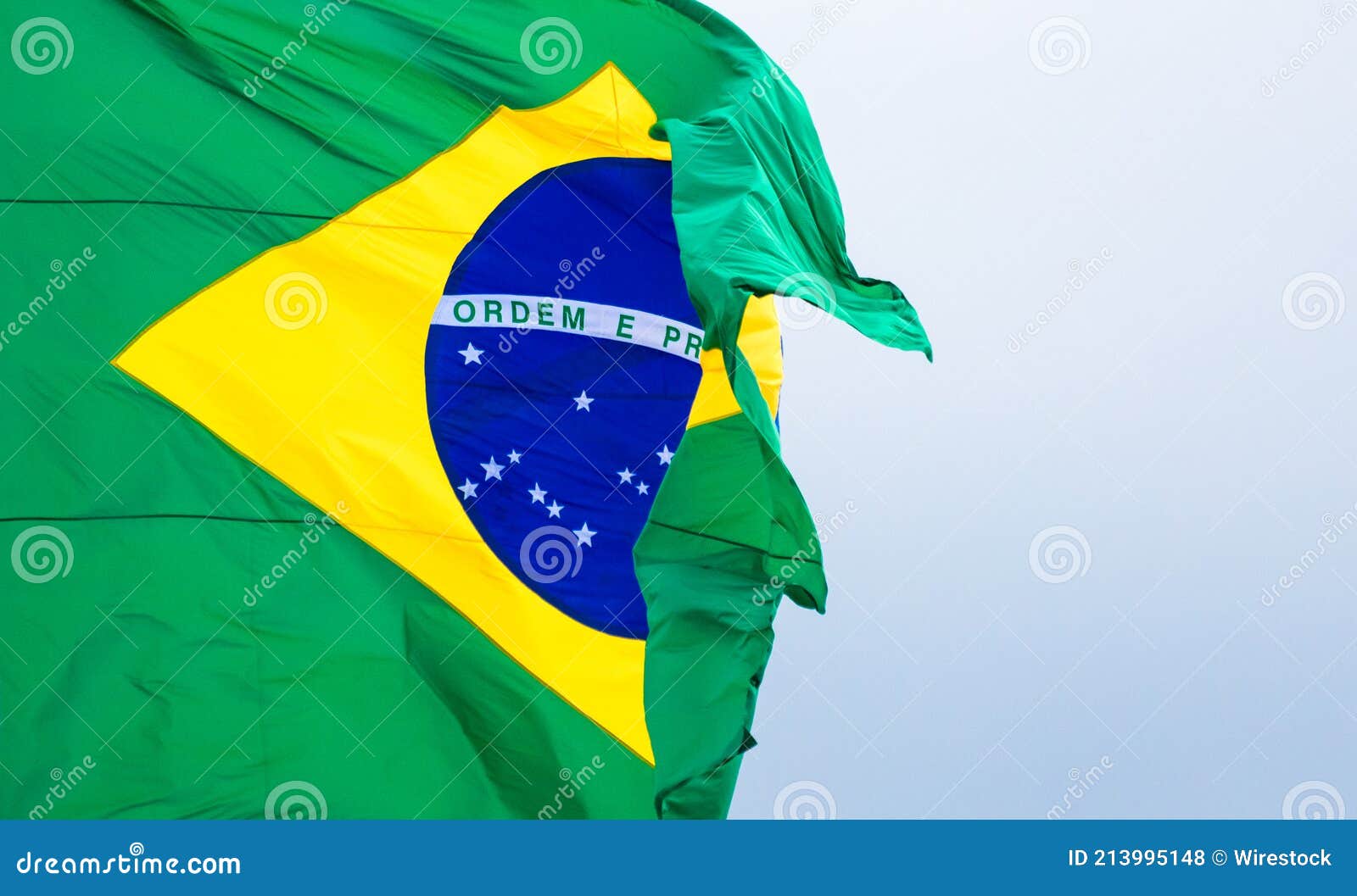 Brazil Flag Waving in the Wind Stock Photo - Image of flag, brazil ...