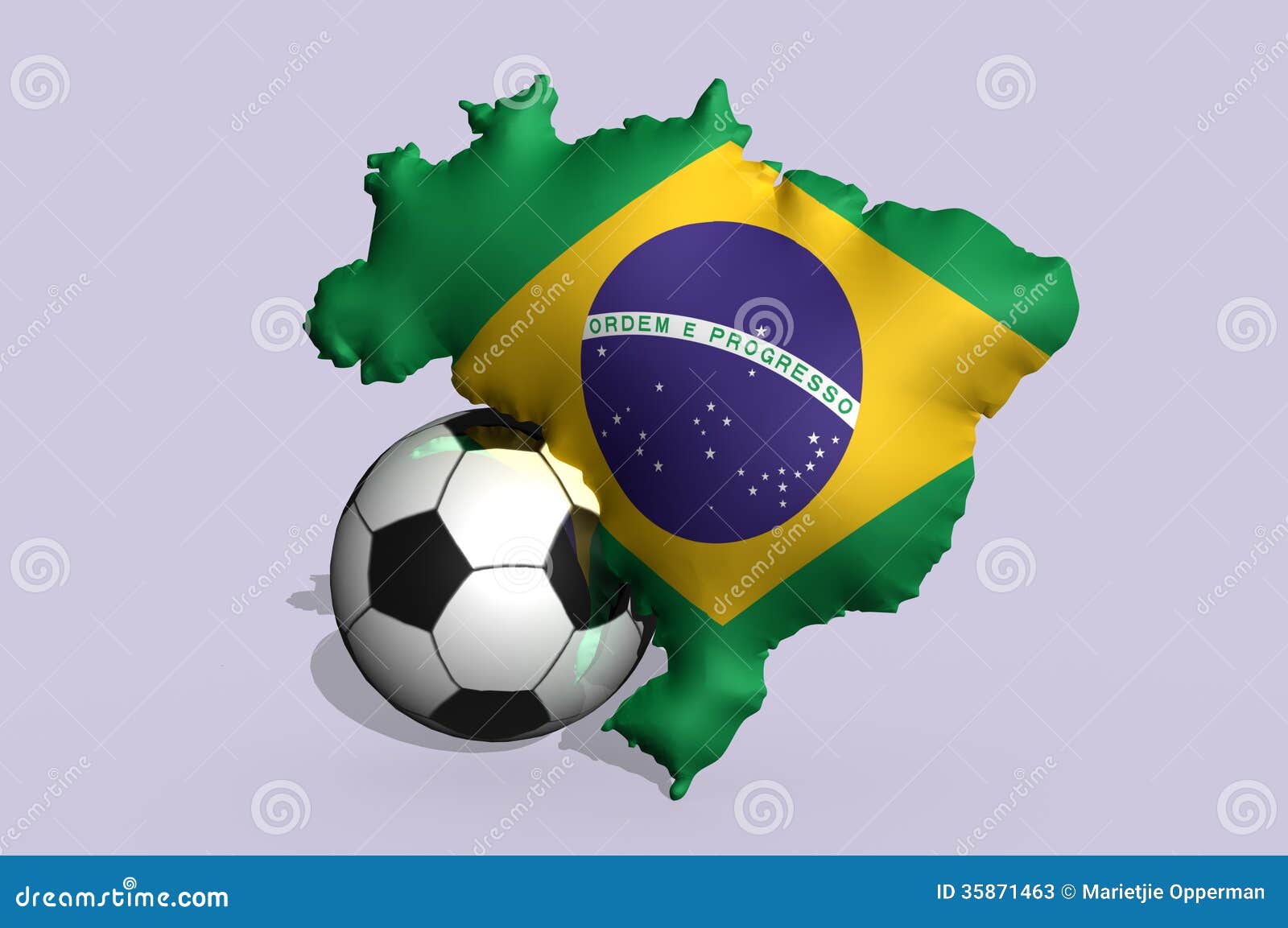 Brazil 2014 football stock illustration. Illustration of competition ...