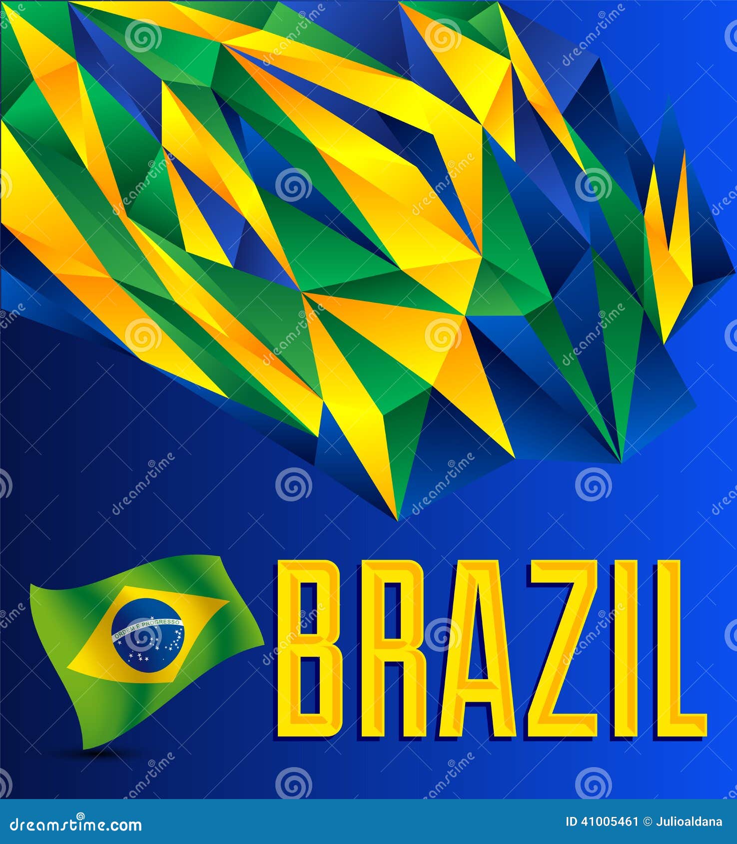 Brazil Geometric Abstract Background Stock Vector - Illustration of ...