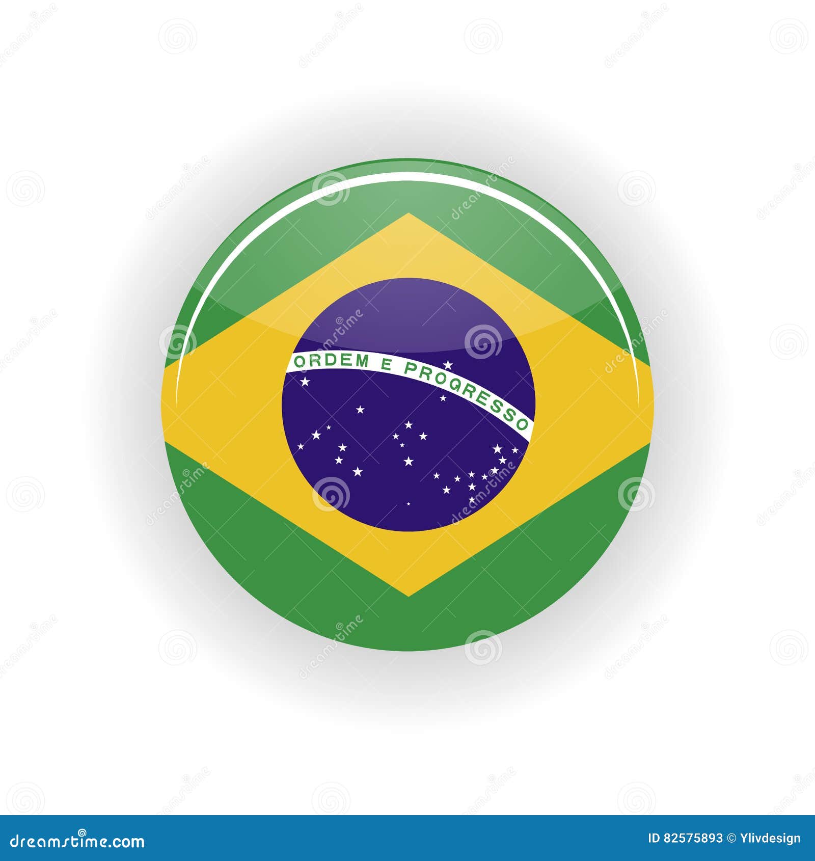 Brazil icon circle stock vector. Illustration of federation - 82575893