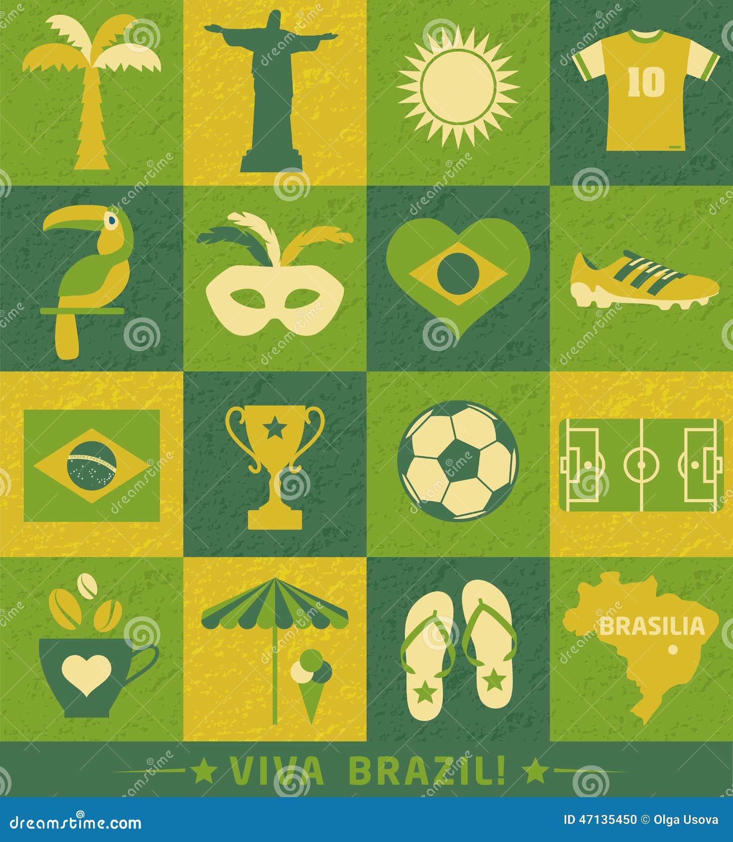 Brazil icon set ilustración del vector. Ilustración de enero - 47135450