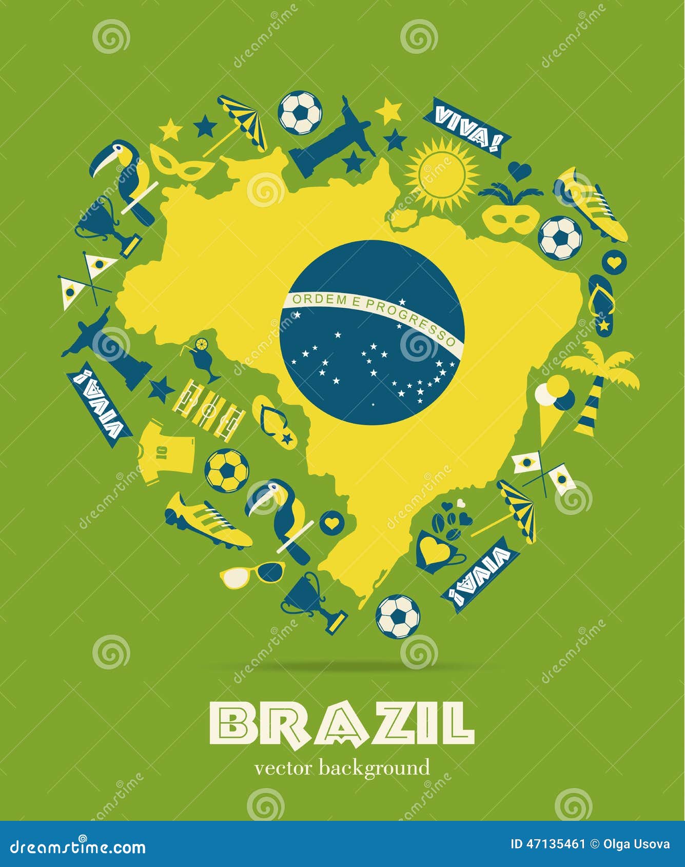 Brazil icon set. stock vector. Illustration of brasilia - 47135461