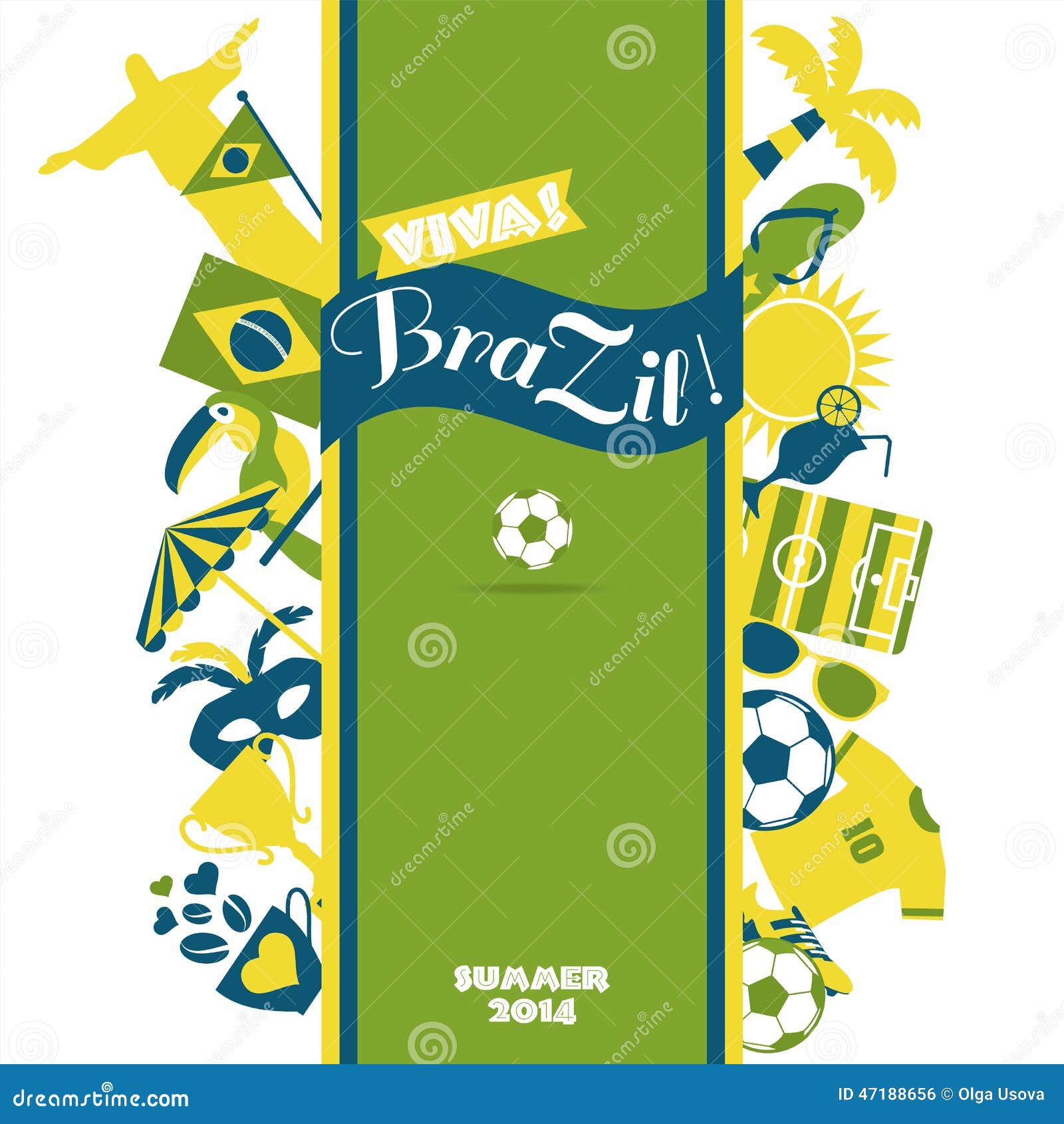 Brazil icon set. stock vector. Illustration of grass - 47188656