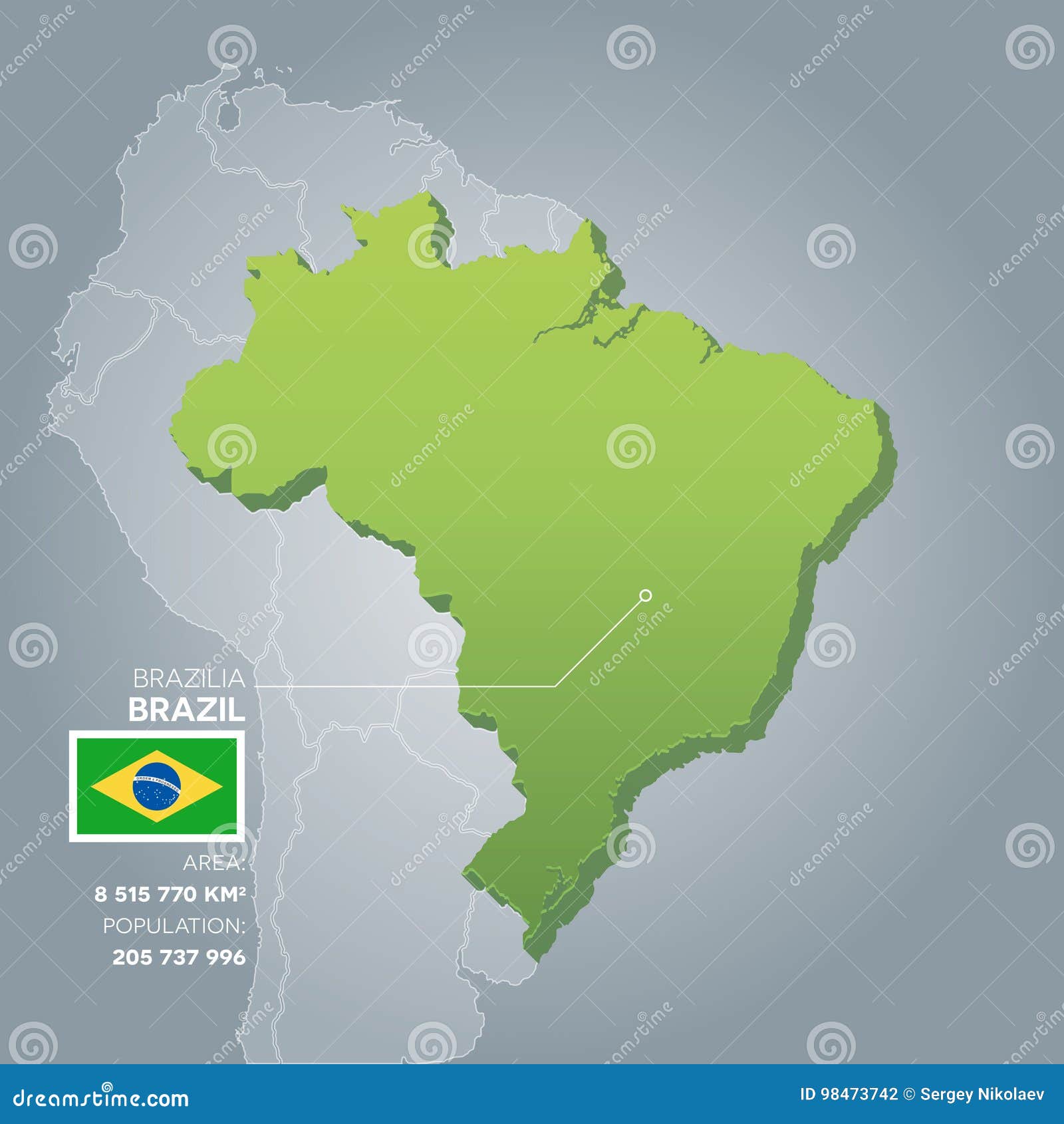 Brazil Information Map. Vector Illustration | CartoonDealer.com #98473742