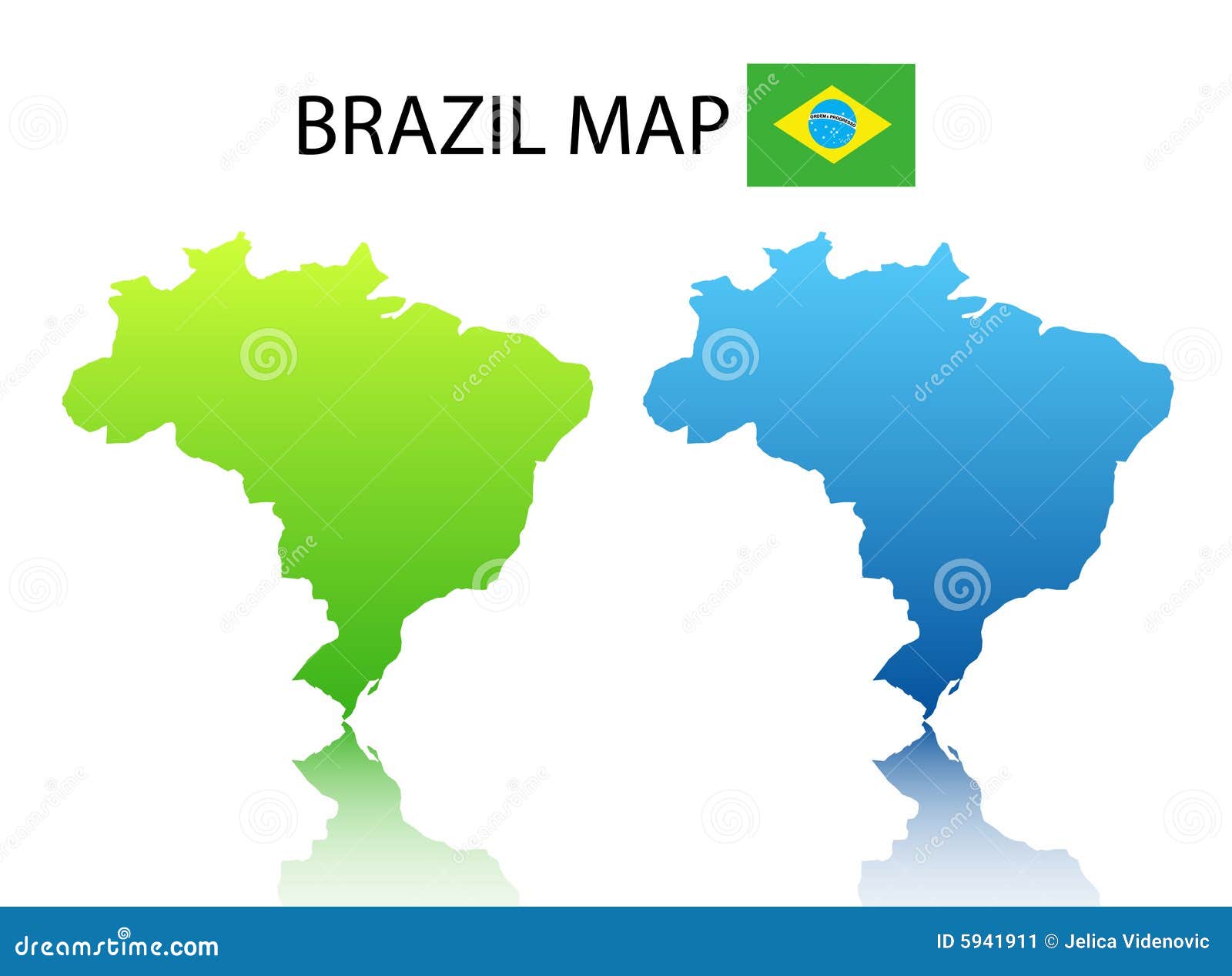 Brazil map stock vector. Illustration of blank, vector - 5941911