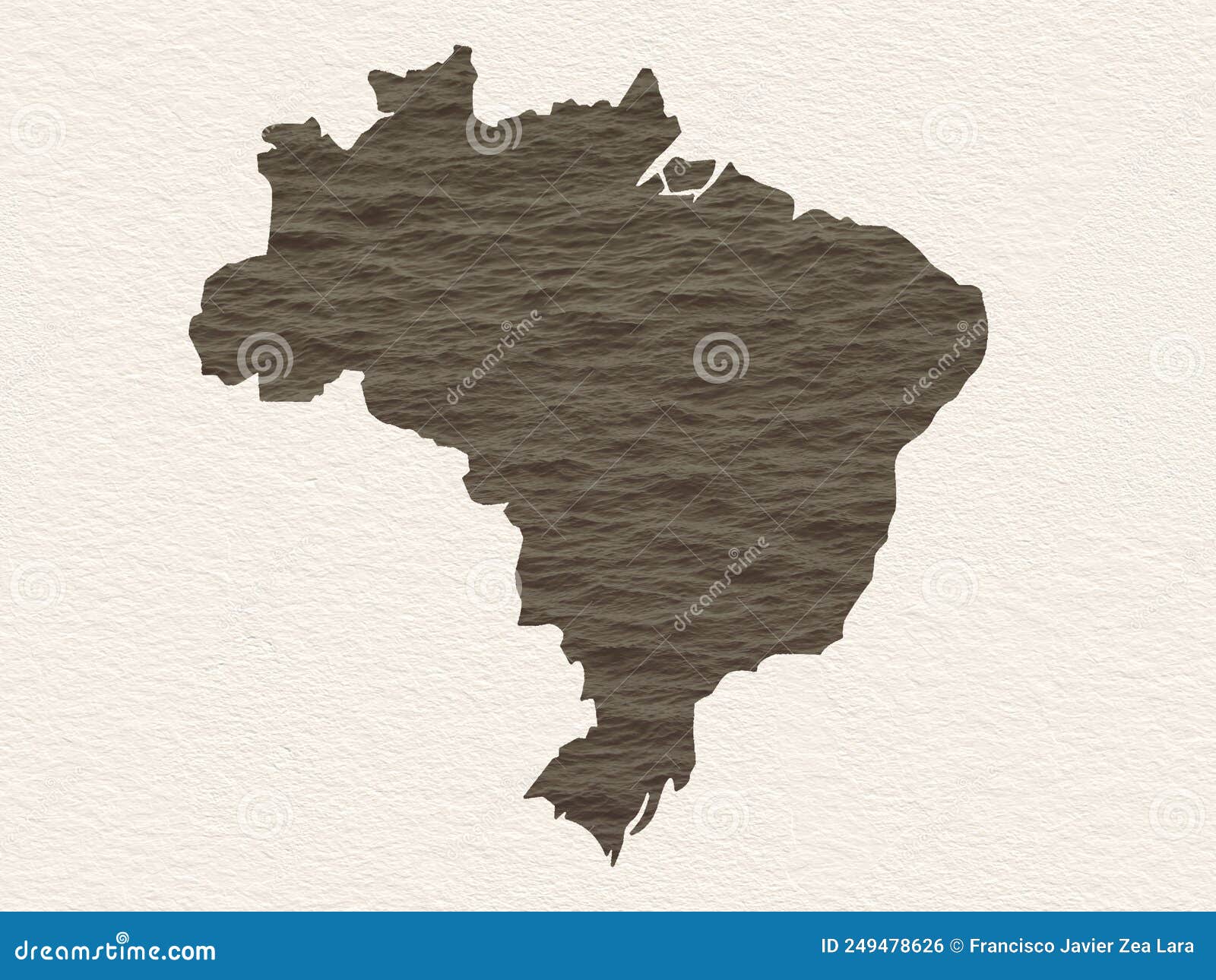 Brazil Map with Brown Muddy Water Stock Photo - Image of america ...