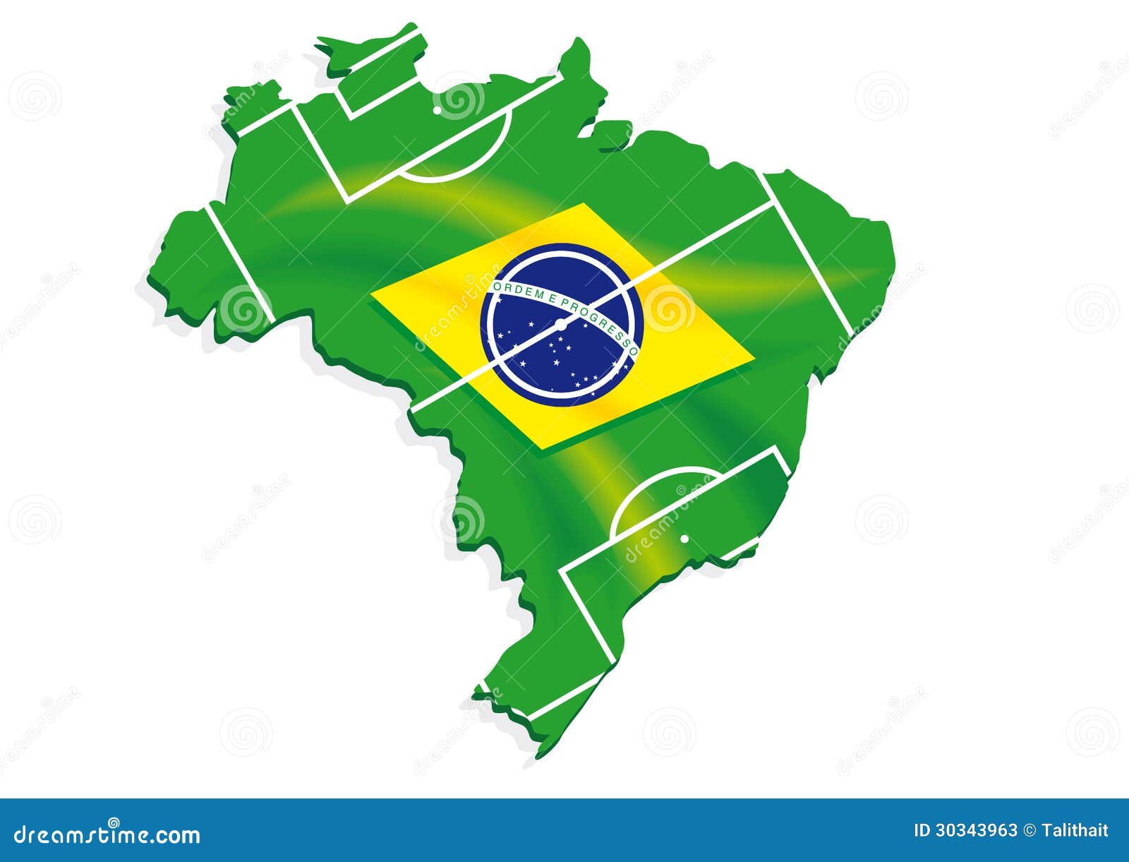 Brazil map flag soccer stock vector. Illustration of carnival - 30343963