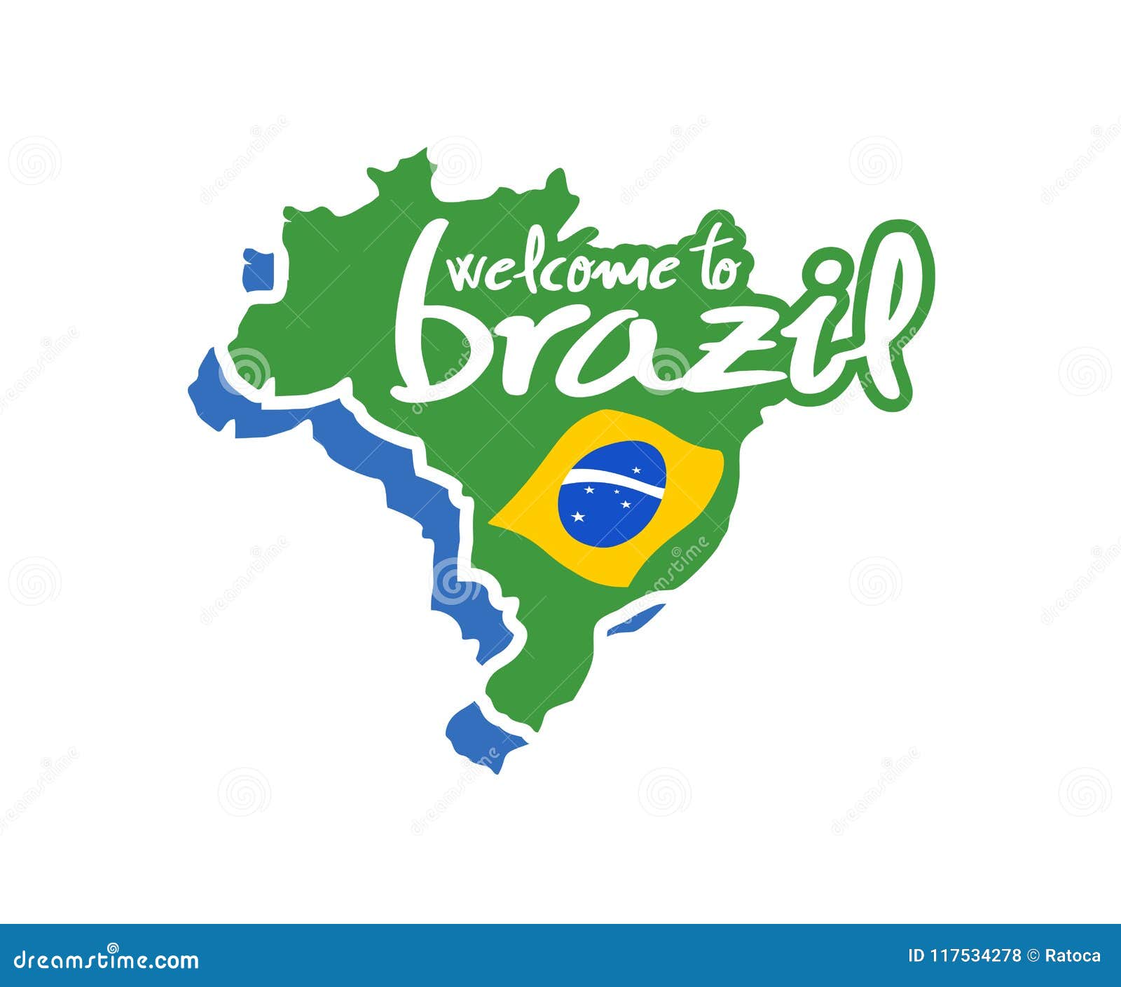 Brazil map icon stock vector. Illustration of flat, creative - 117534278
