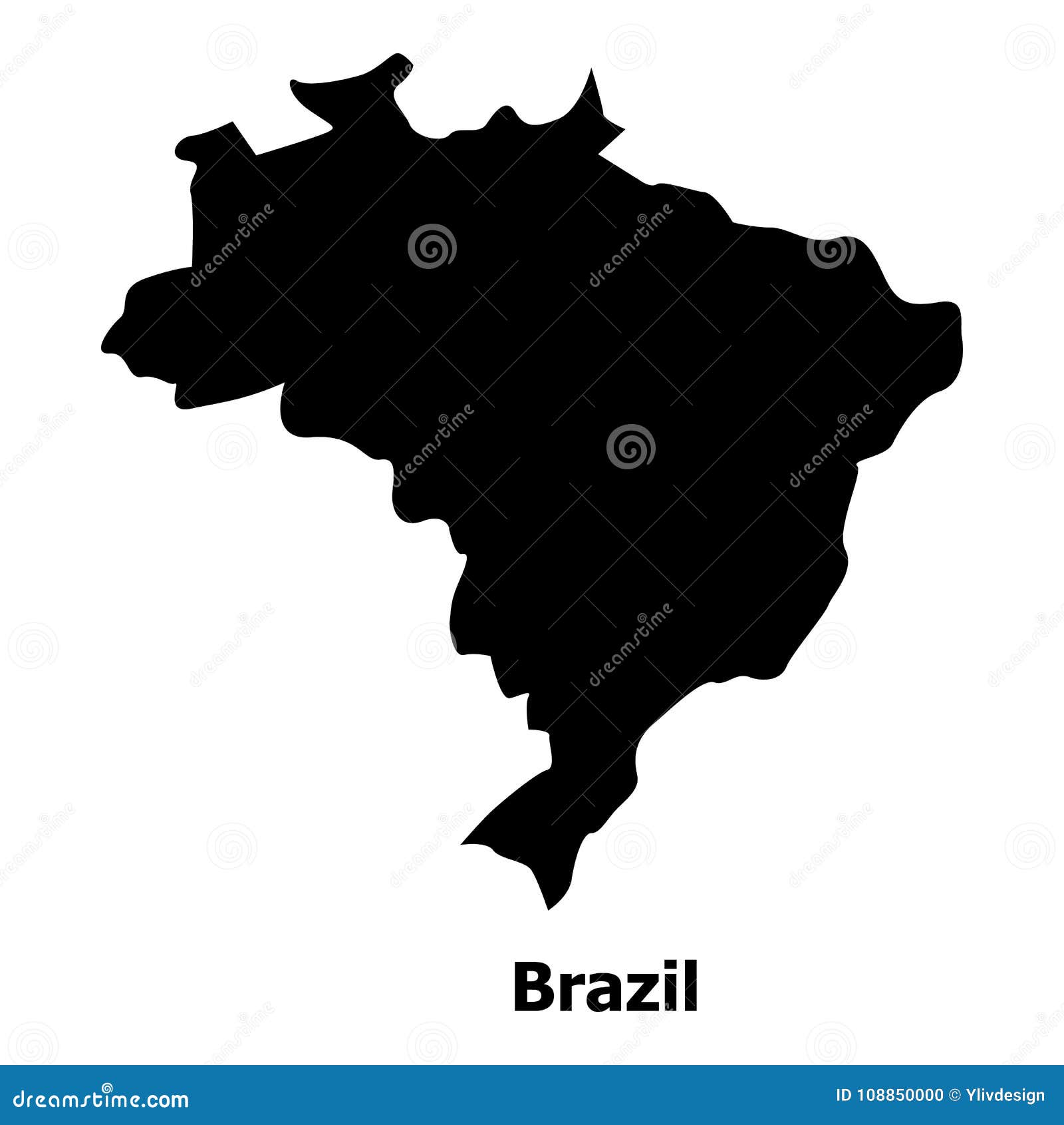 Brazil Map Icon, Simple Style Stock Vector - Illustration of geography ...