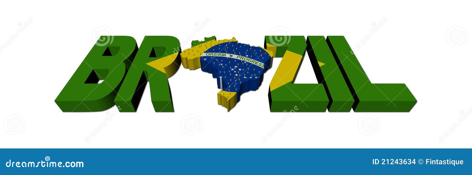 Brazil Map Text with Flag and Population Stock Illustration ...