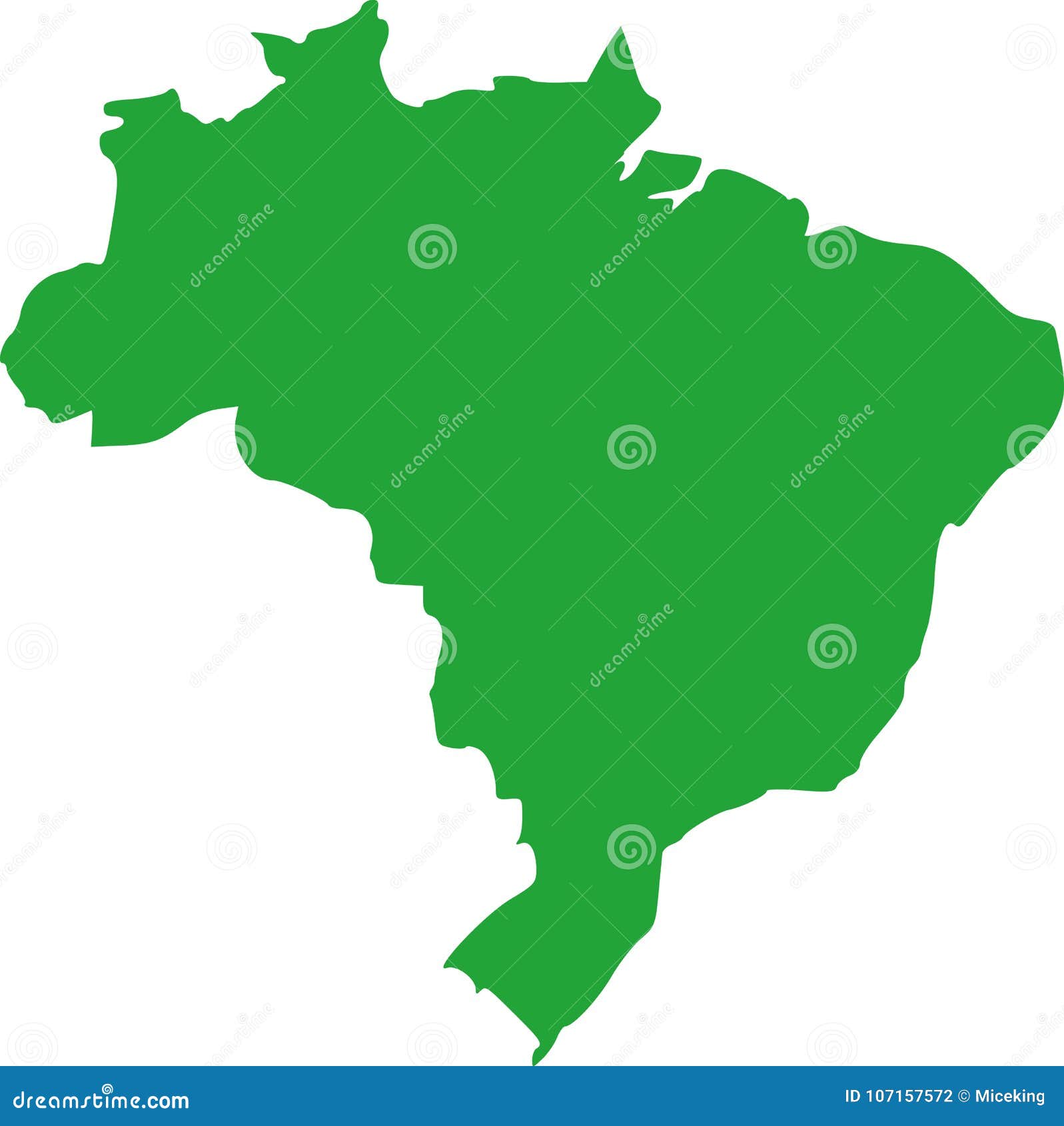 Brazil map vector stock vector. Illustration of geography - 107157572