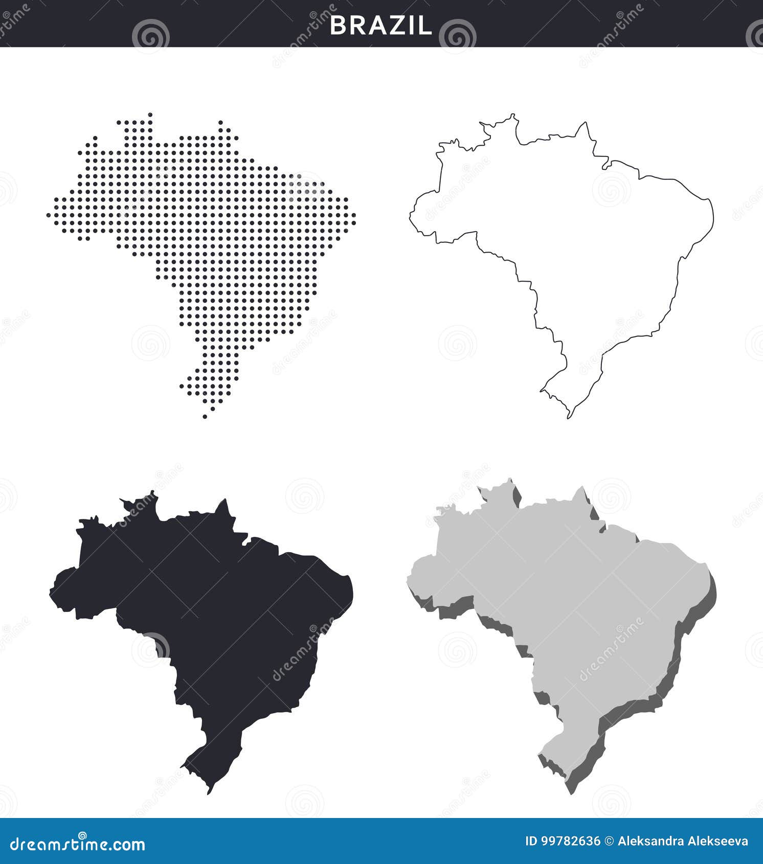 Brazil Map Vector Collection, Abstract Patterns Stock Vector ...