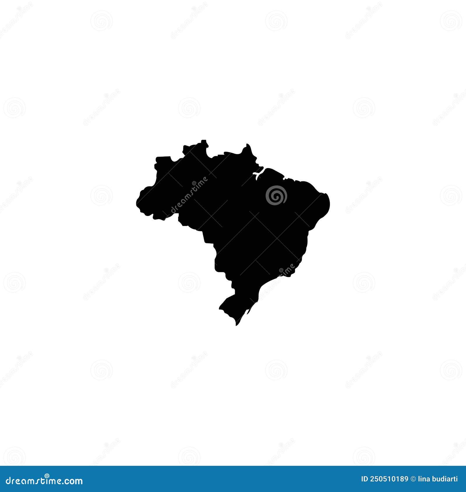 Brazil map vector icon stock vector. Illustration of brasilia - 250510189