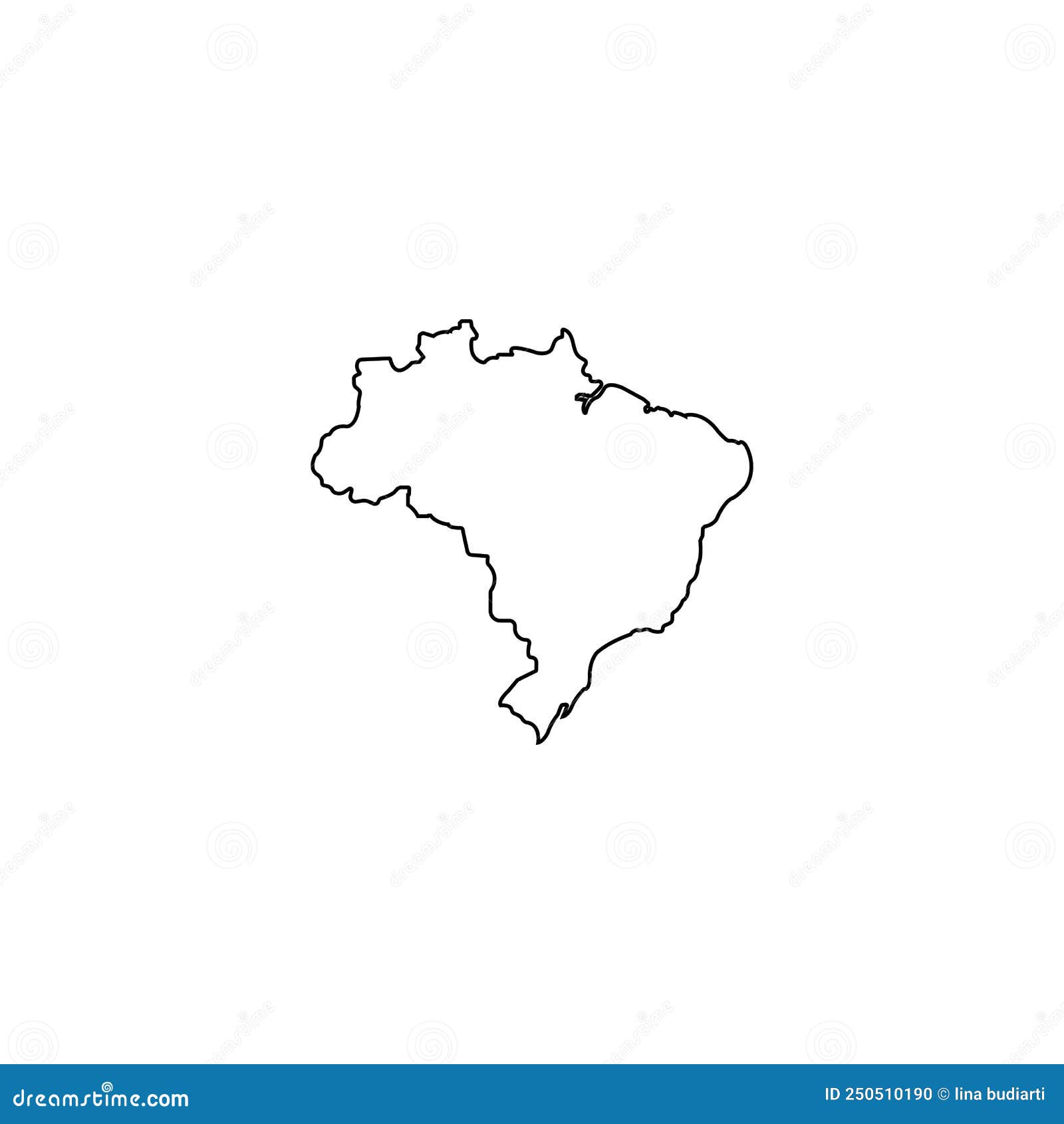 Brazil map vector icon stock vector. Illustration of belem - 250510190