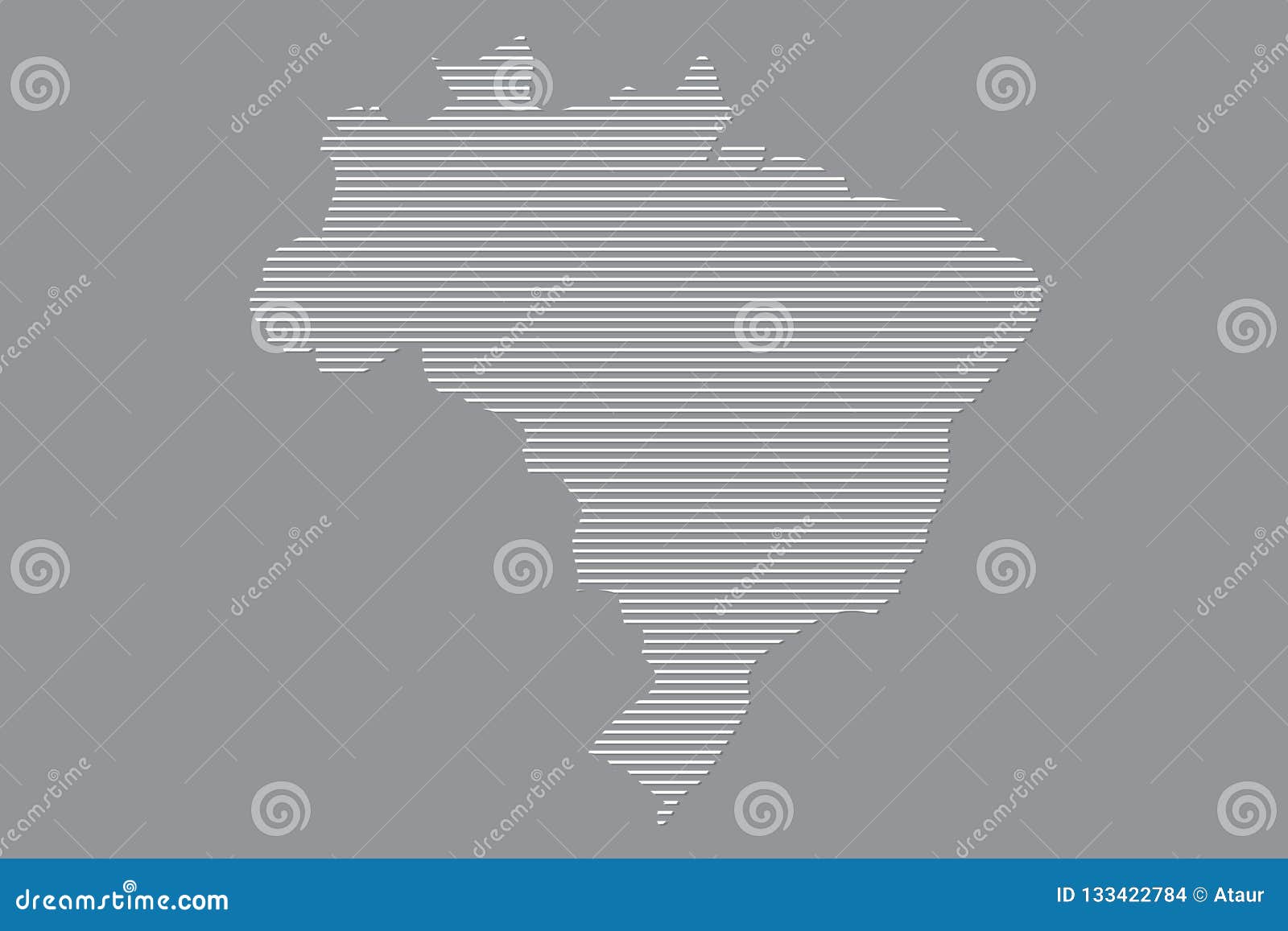 Brazil Map Vector Using White Straight Lines Pattern on Black ...