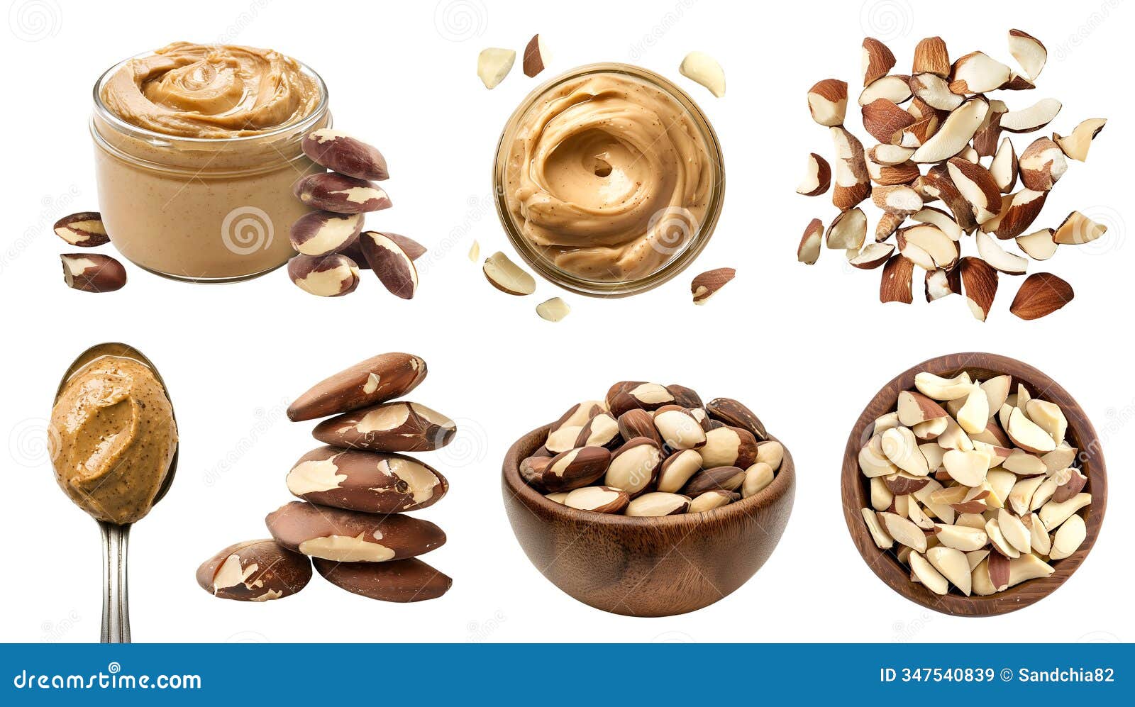 Brazil Nut Seed Fruit, Many Angles View Pile, Bowl Spoon Stack Jar ...