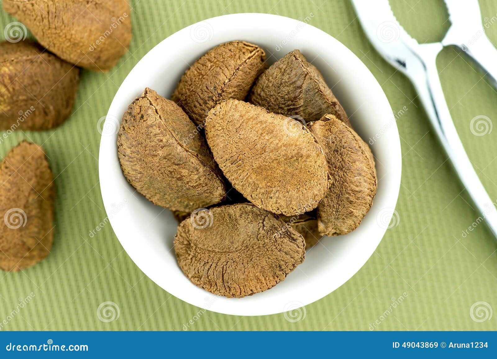 Brazil Nuts in Bowl with Nut Cracker Stock Image - Image of fruit ...