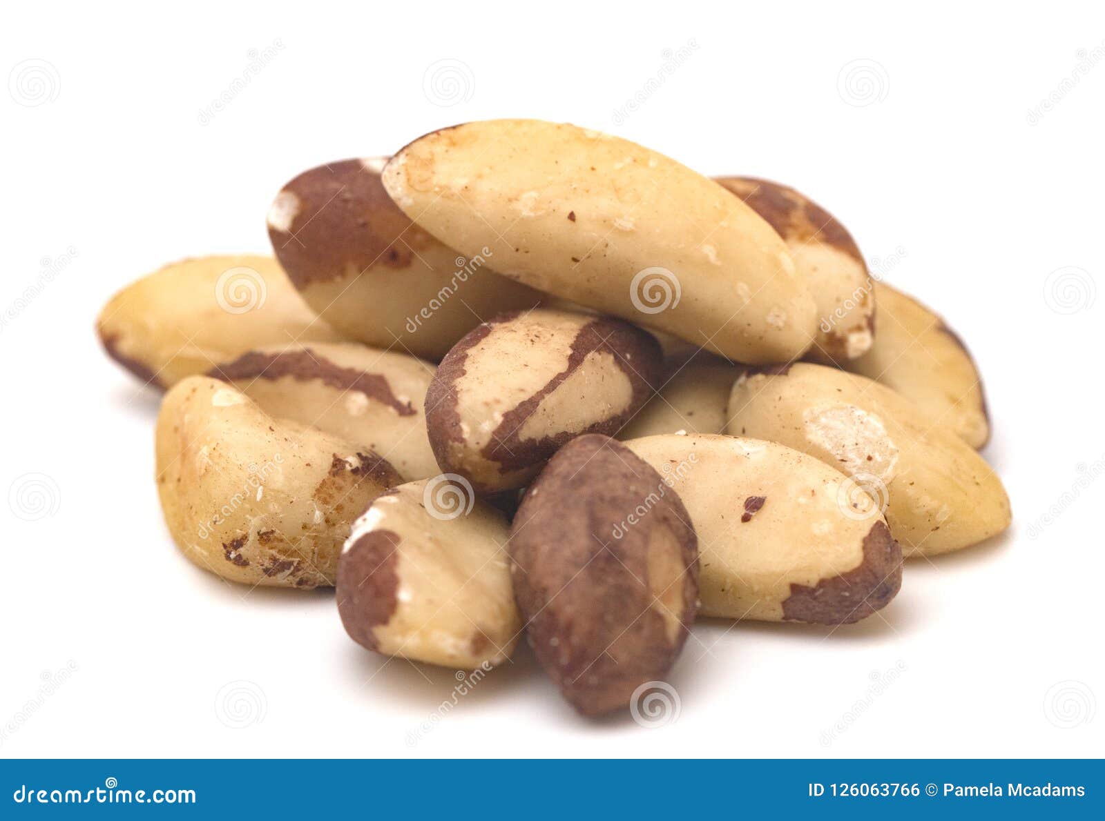 Brazil Nuts on a White Background Stock Photo - Image of ingredient ...