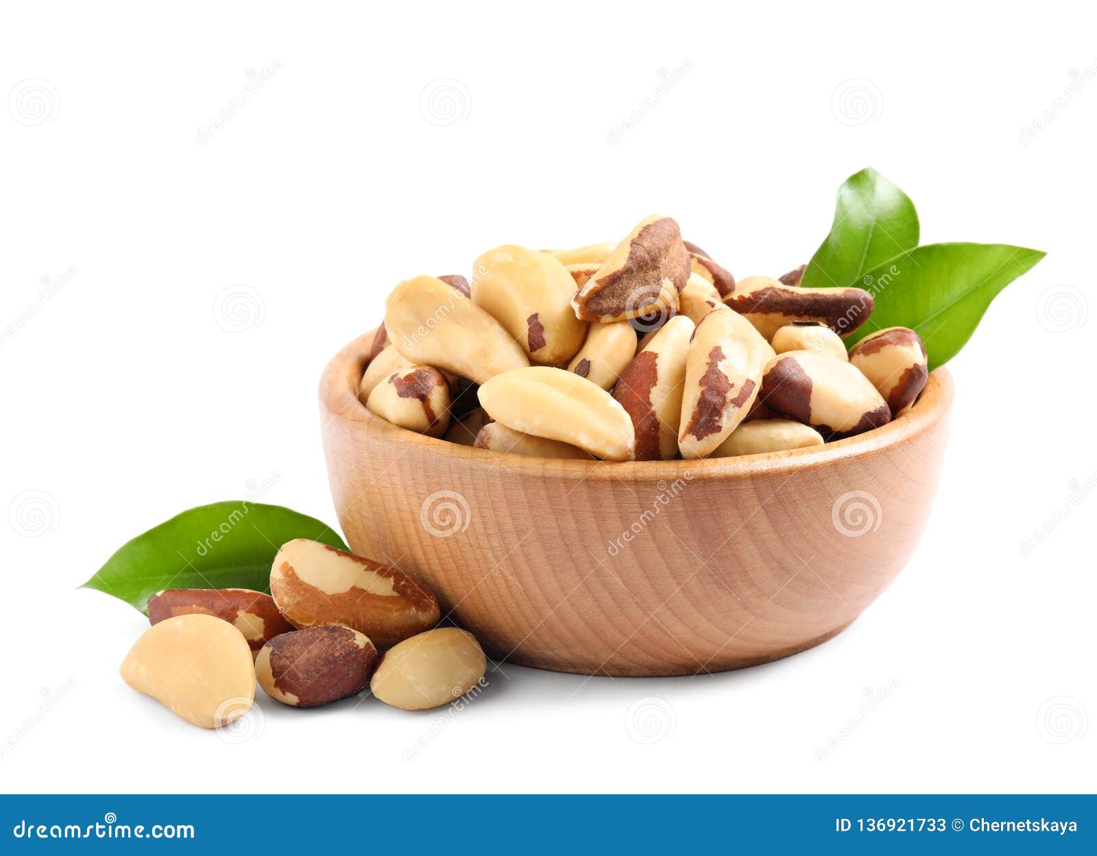 Brazil Nuts On White Background. Baru Seed, Also Known As Baru Nut, Or ...